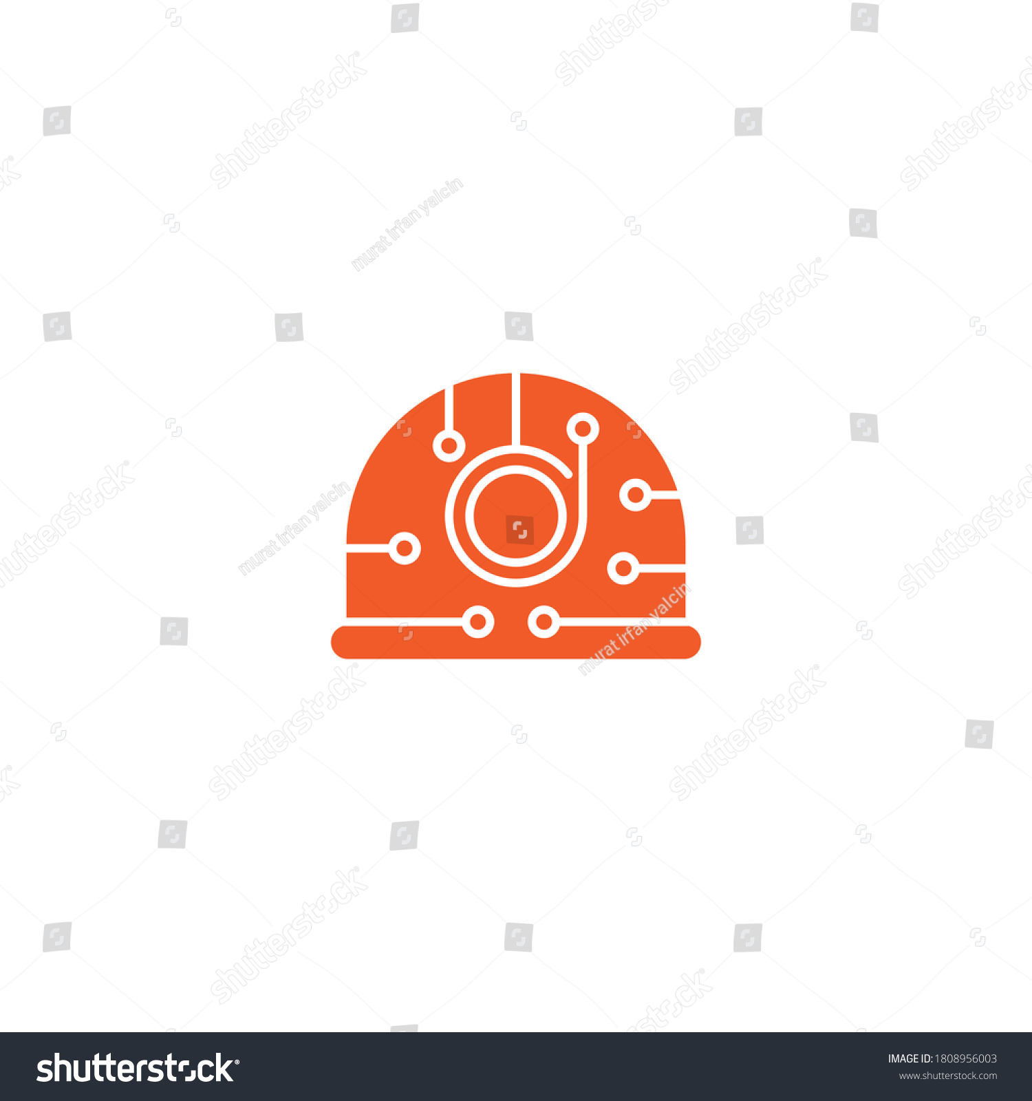 Mining Hard Hat Electronic Network Vector Stock Vector (Royalty Free ...