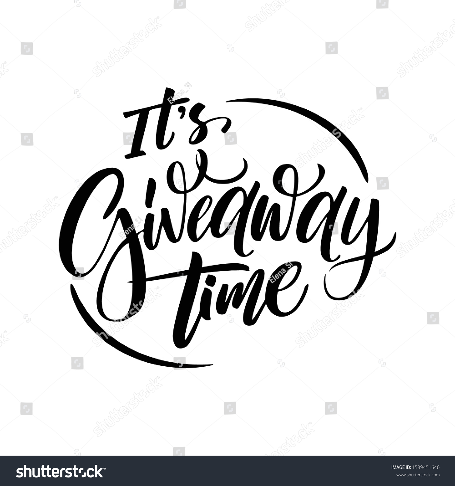 Giveaway Time Vector Lettering Stock Vector (Royalty Free) 1539451646 ...