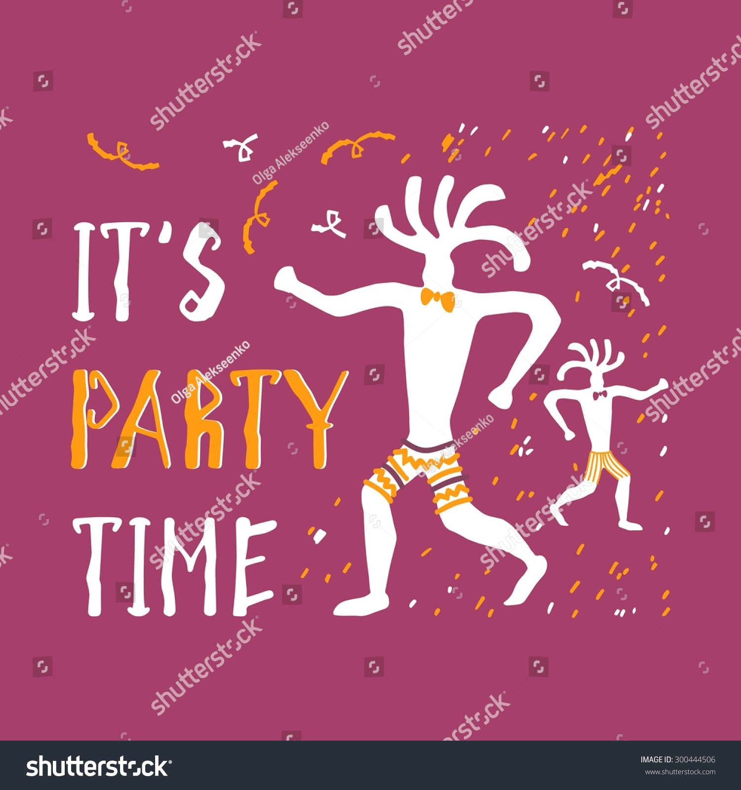 It'S Party Time Stock Vector Illustration 300444506 : Shutterstock