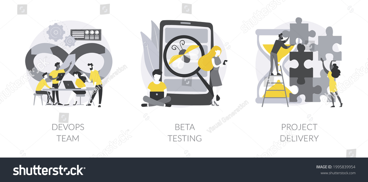 Teamwork Abstract Concept Vector Illustration Set Stock Vector (Royalty ...