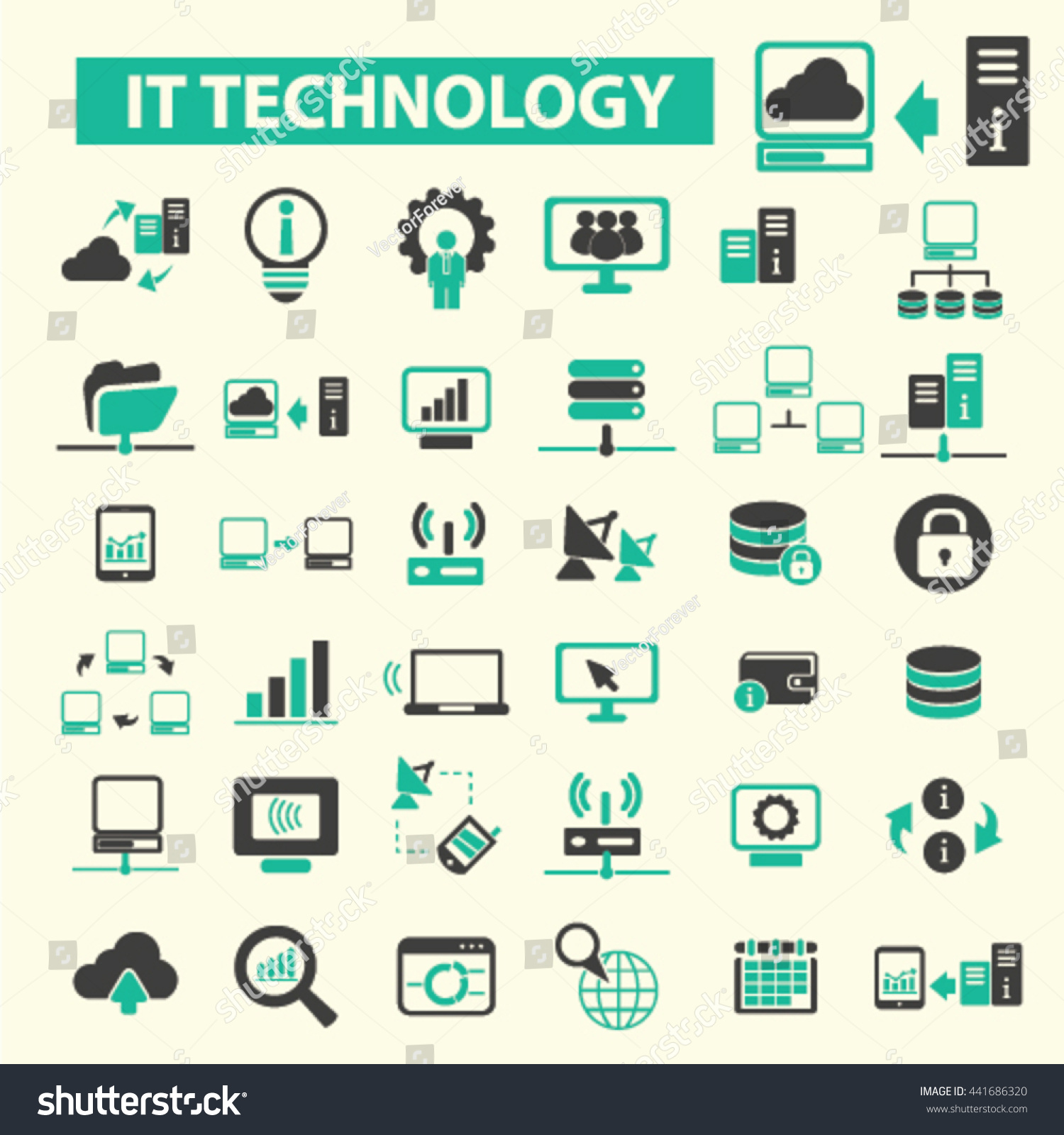 Technology Icons Stock Vector (Royalty Free) 441686320 | Shutterstock