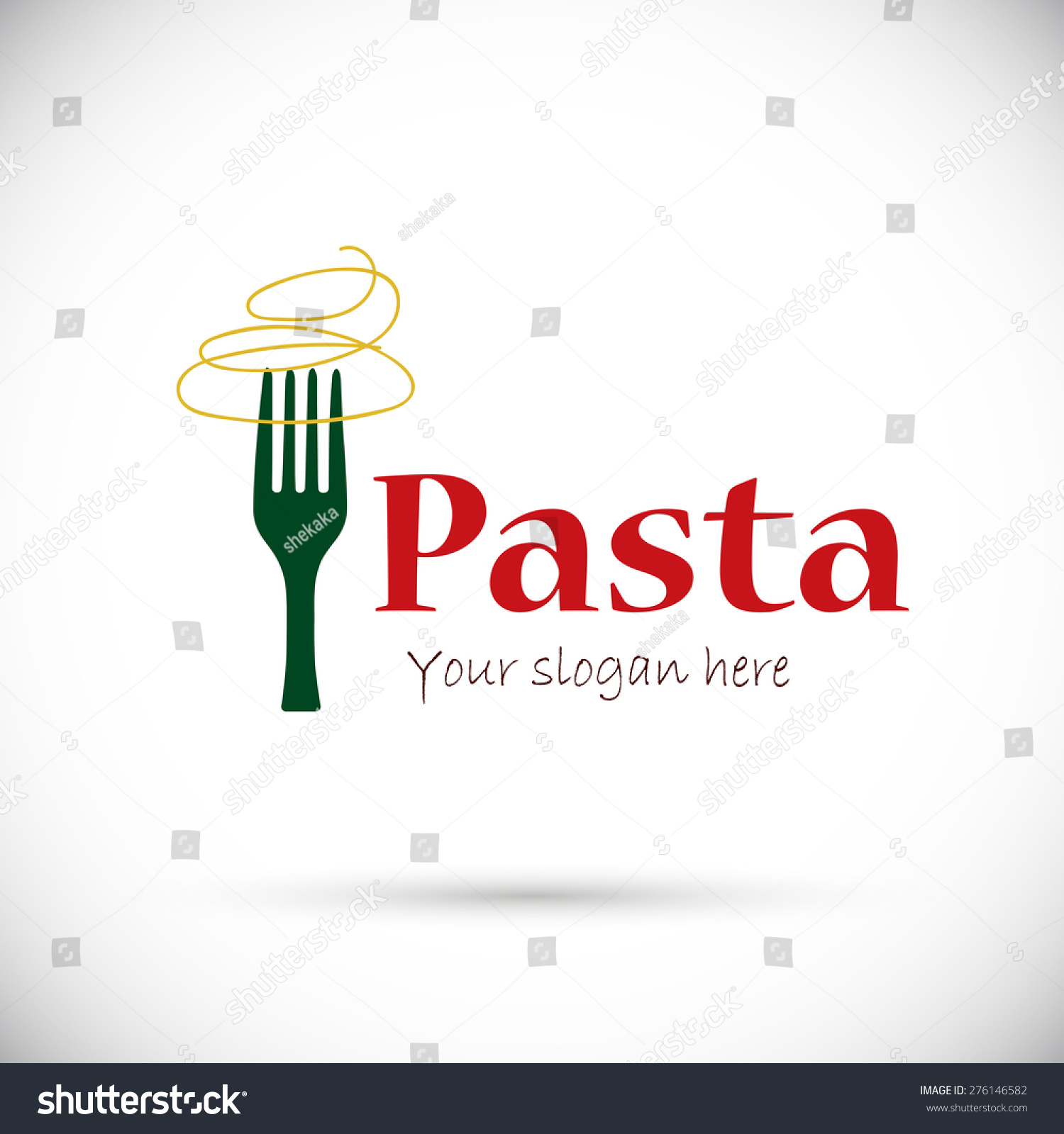 Italian Pasta Vector Logo Stock Vector (Royalty Free) 276146582