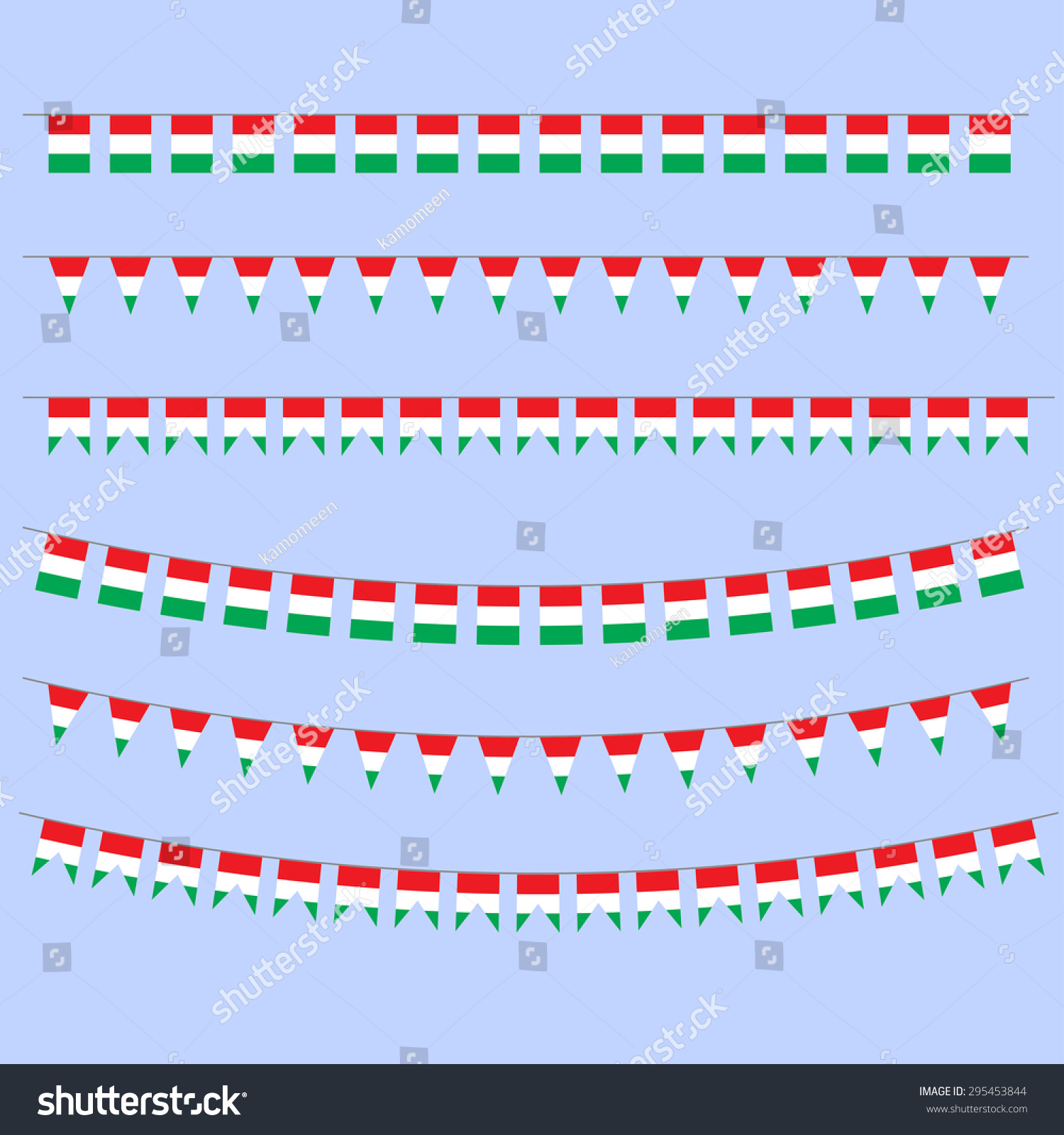 Italy Bunting Flags Stock Vector (Royalty Free) 295453844 | Shutterstock