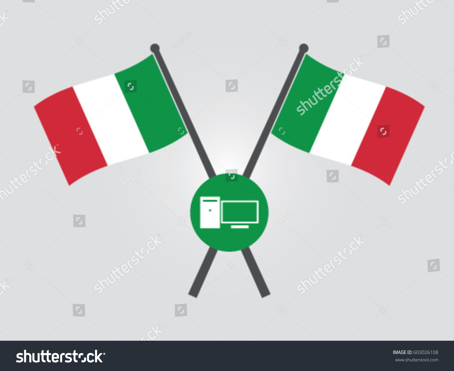 Italy Emblem Personal Computer Stock Vector (Royalty Free) 603026108 ...
