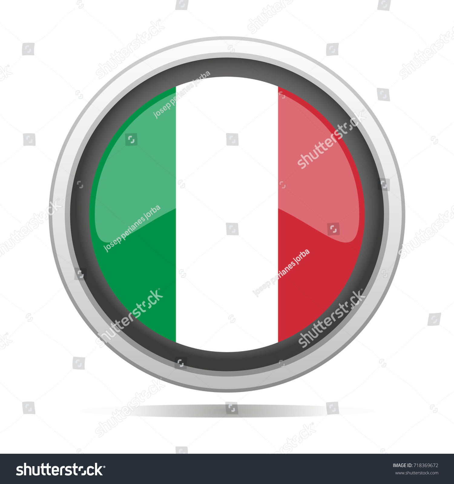 Italy Flag Button Round Vector Art Stock Vector (Royalty Free ...