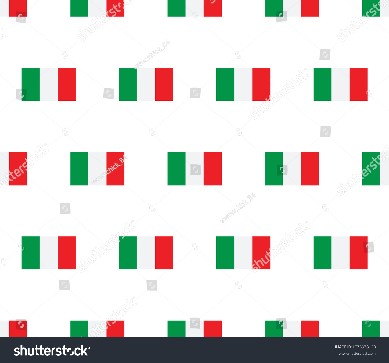 Italy Flag Seamless Pattern Italy Flag Stock Vector (Royalty Free ...