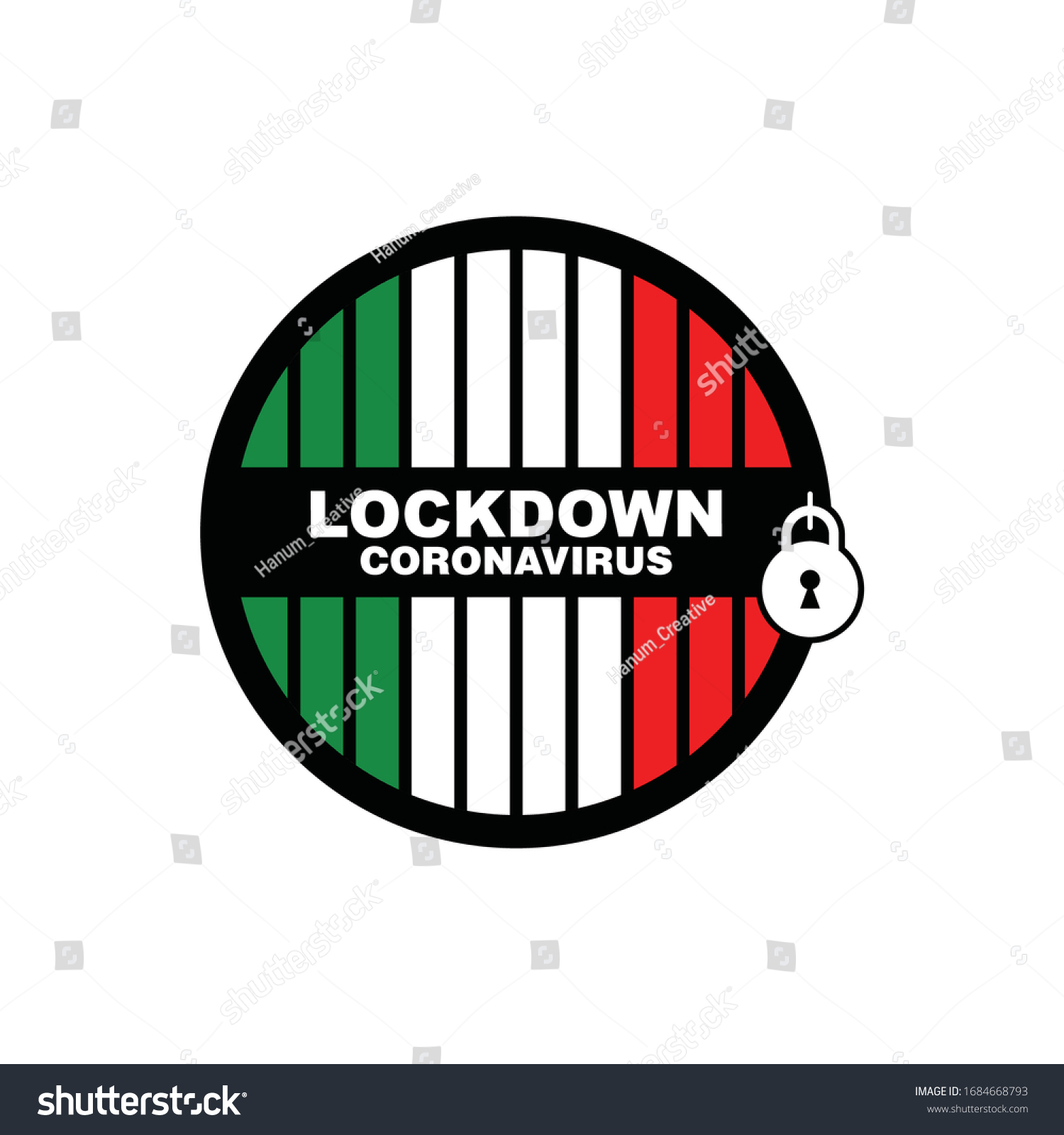 Italy Lockdown Preventing Coronavirus Spread Outbreak Stock Vector ...