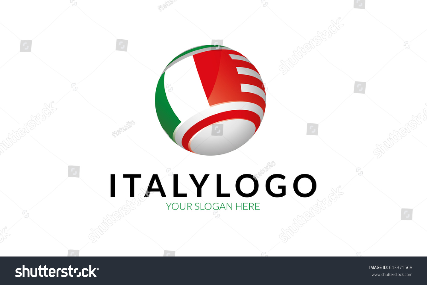 Italy Logo Stock Vector (Royalty Free) 643371568 | Shutterstock