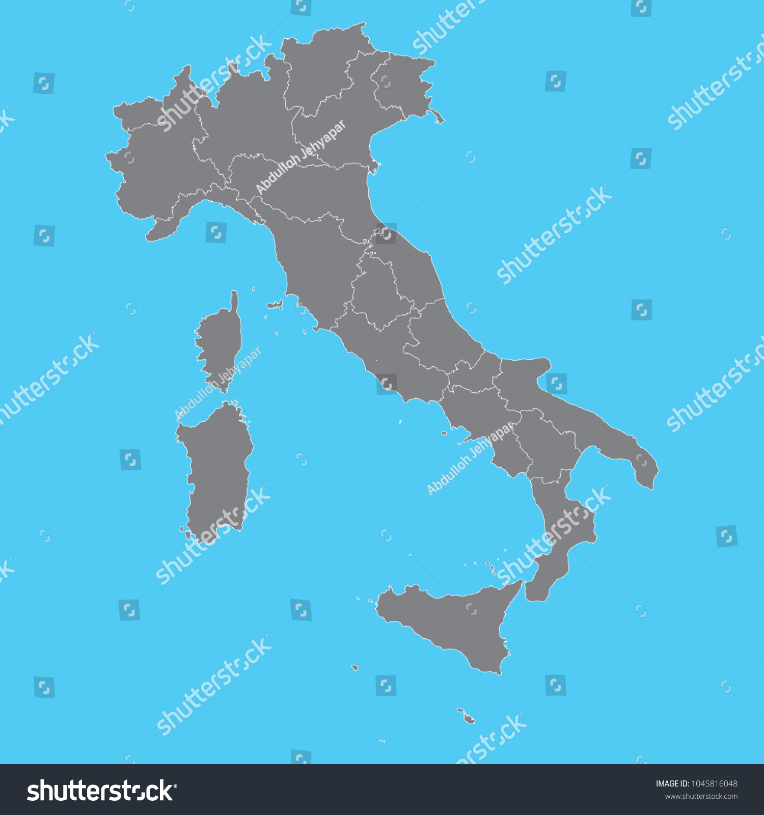 Italy Mapblue Background Stock Vector (Royalty Free) 1045816048