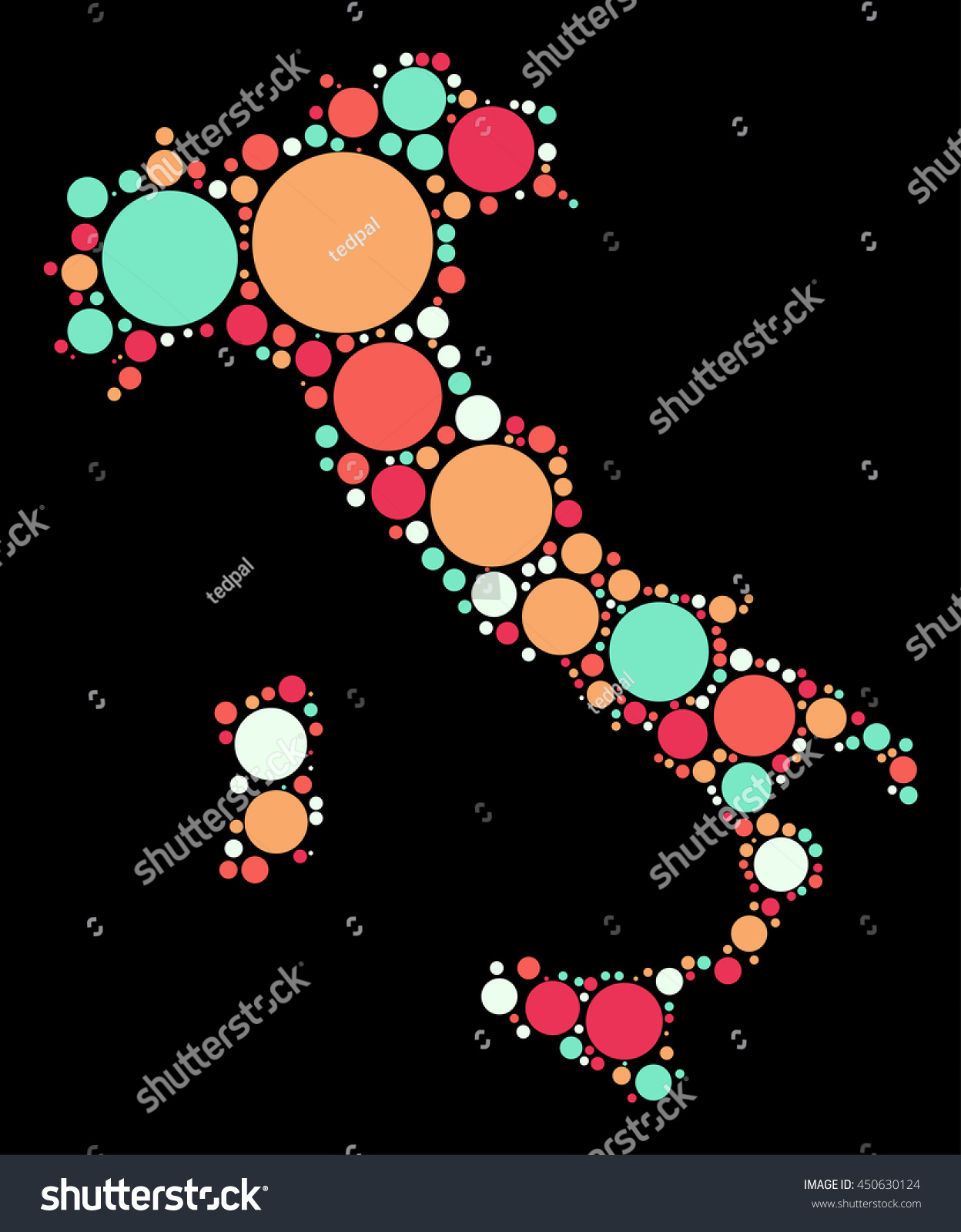 Italy Map Shape Vector Design By Stock Vector (Royalty Free) 450630124 ...