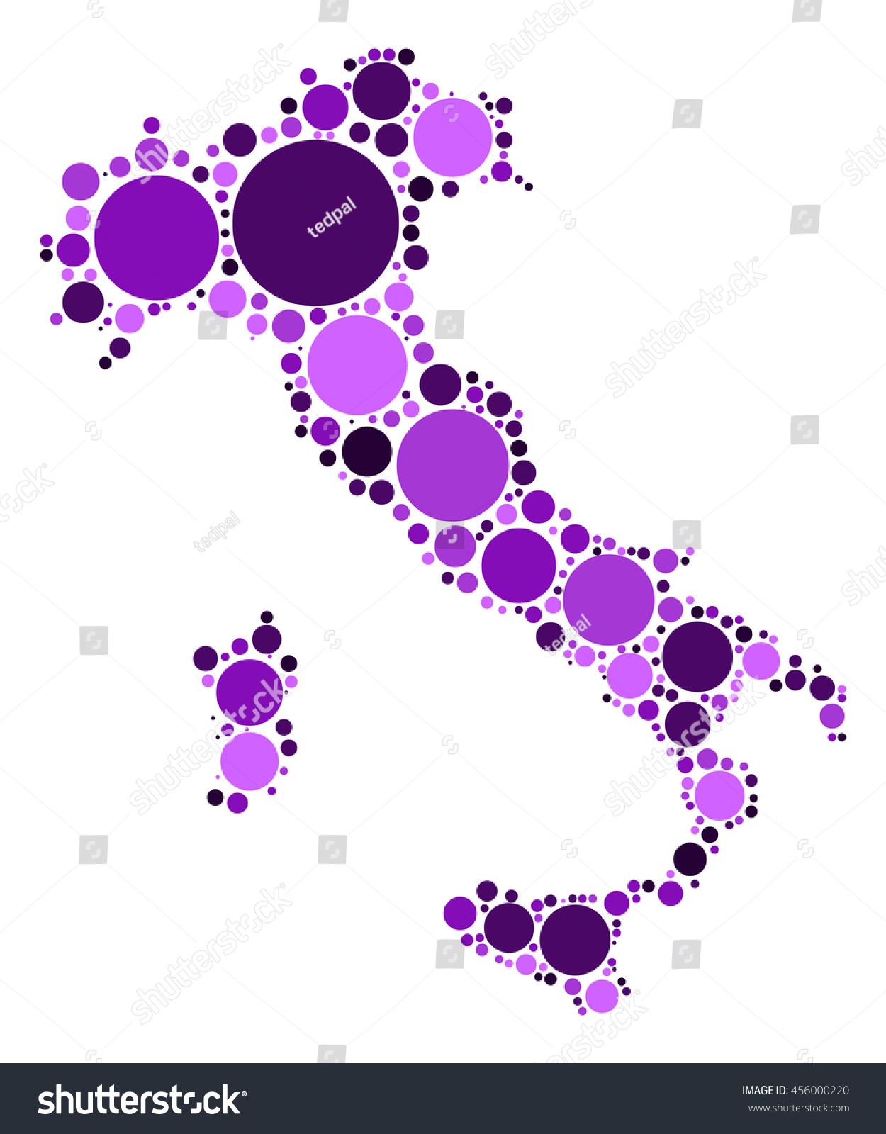 Italy Map Shape Vector Design By Stock Vector (Royalty Free) 456000220 ...