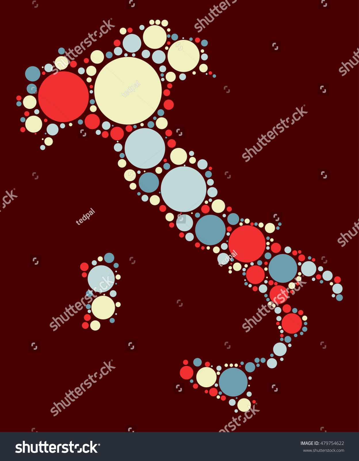 Italy Map Shape Vector Design By Stock Vector (Royalty Free) 479754622