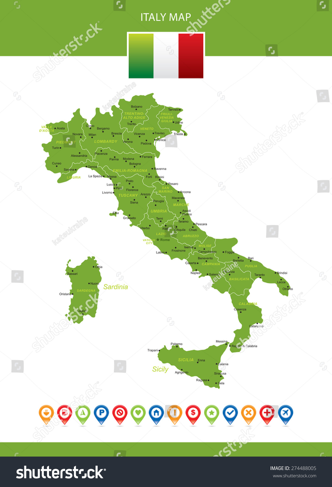 530 Italy map image picture 图片、库存照片和矢量图 | Shutterstock