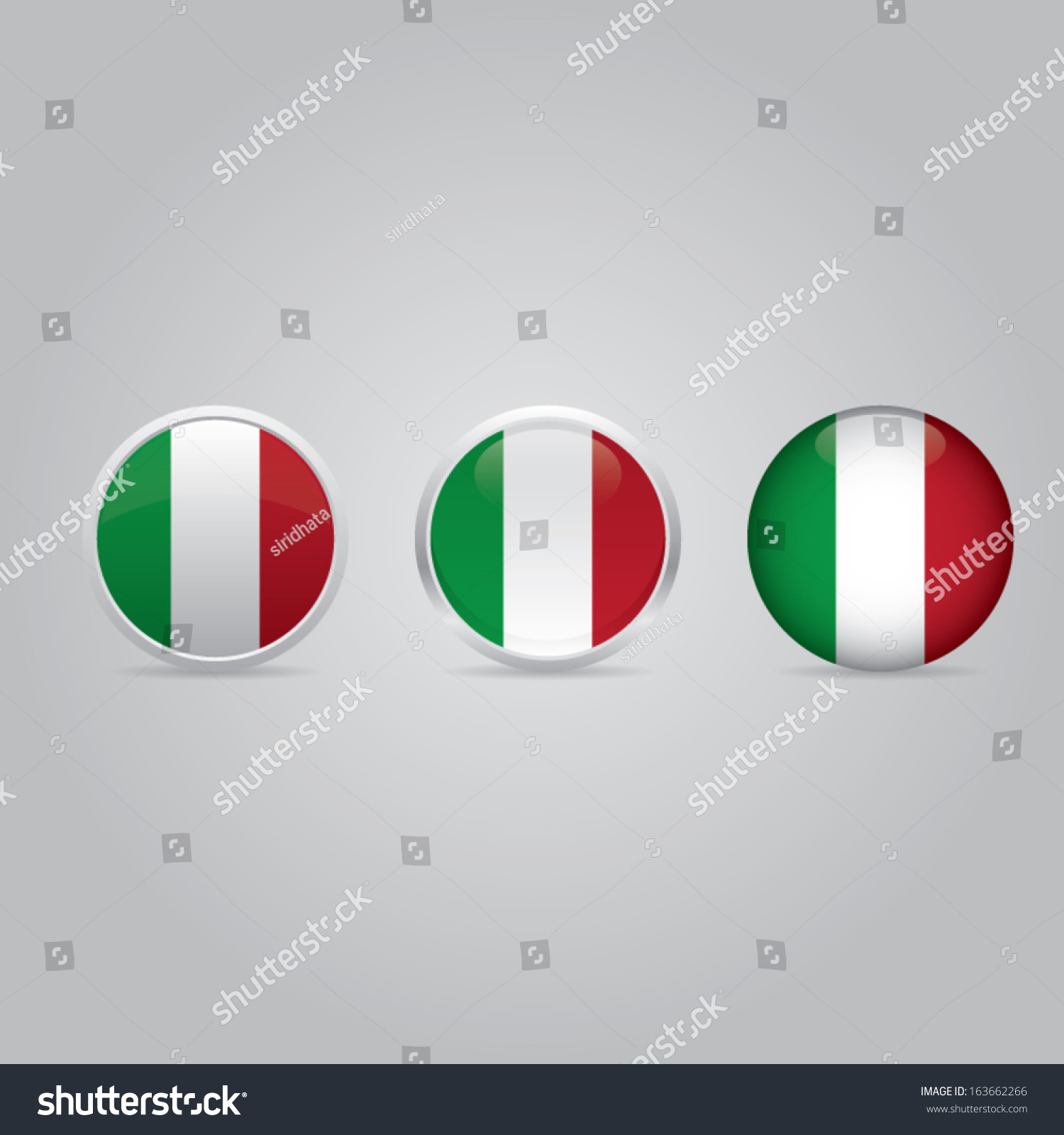 Italy Round Icons Stock Vector (Royalty Free) 163662266 | Shutterstock