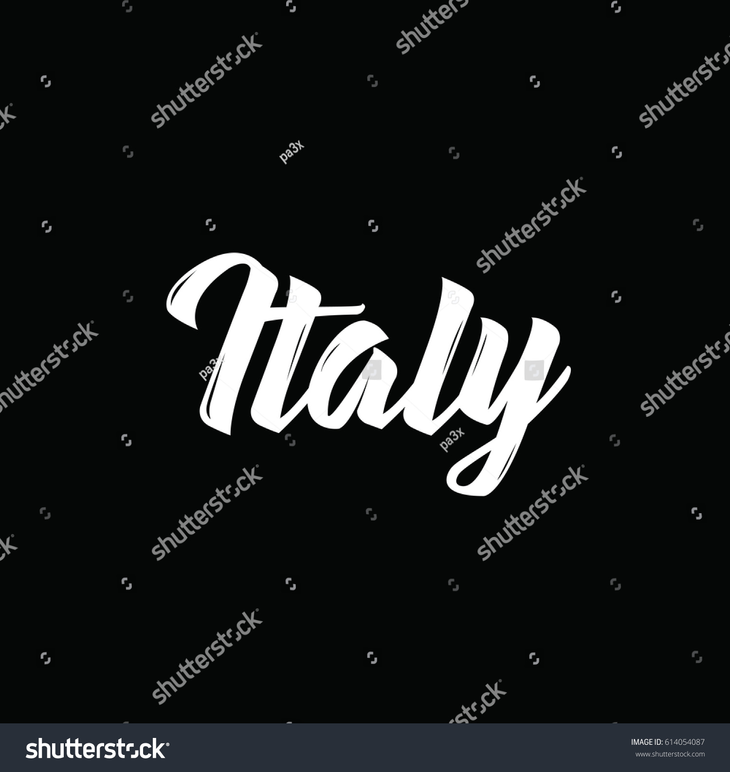 Italy Text Design Vector Calligraphy Typography Stock Vector (Royalty ...