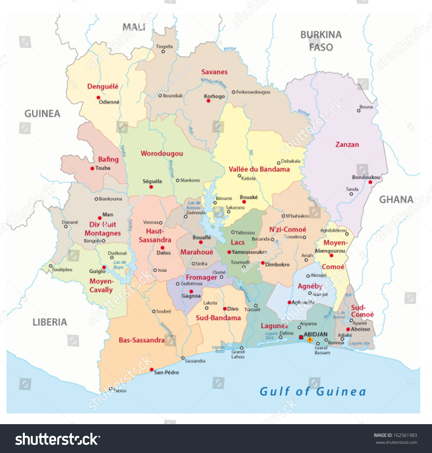 551 Imágenes De Cote Divoire Vector Map Imágenes Fotos Y Vectores De