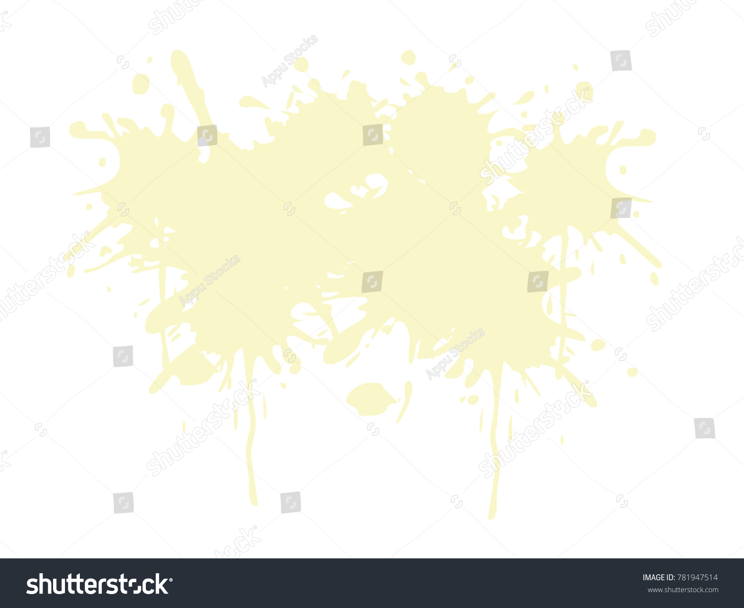 Ivory Color Paint Splash Vector Image 스톡 벡터(로열티 프리) 781947514 ...