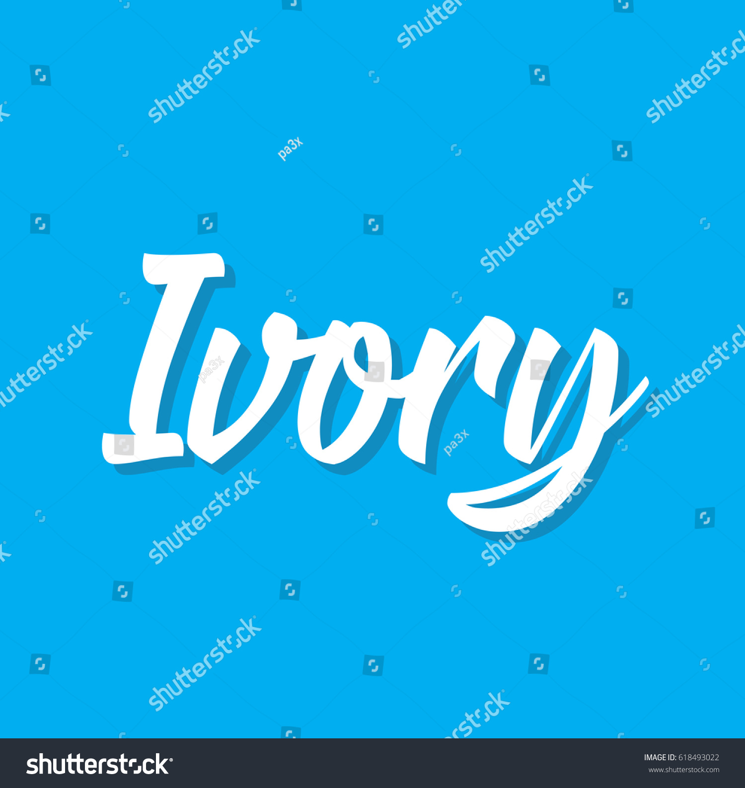 Ivory Text Design Vector Calligraphy Typography Stock Vector (Royalty ...