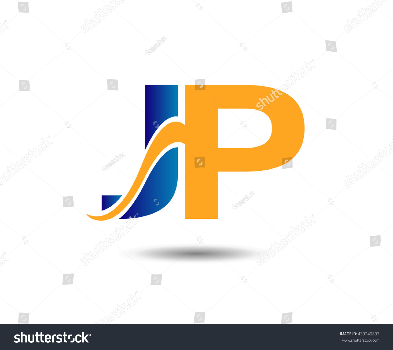 J P Logo Vector: vector de stock (libre de regalías) 439249897