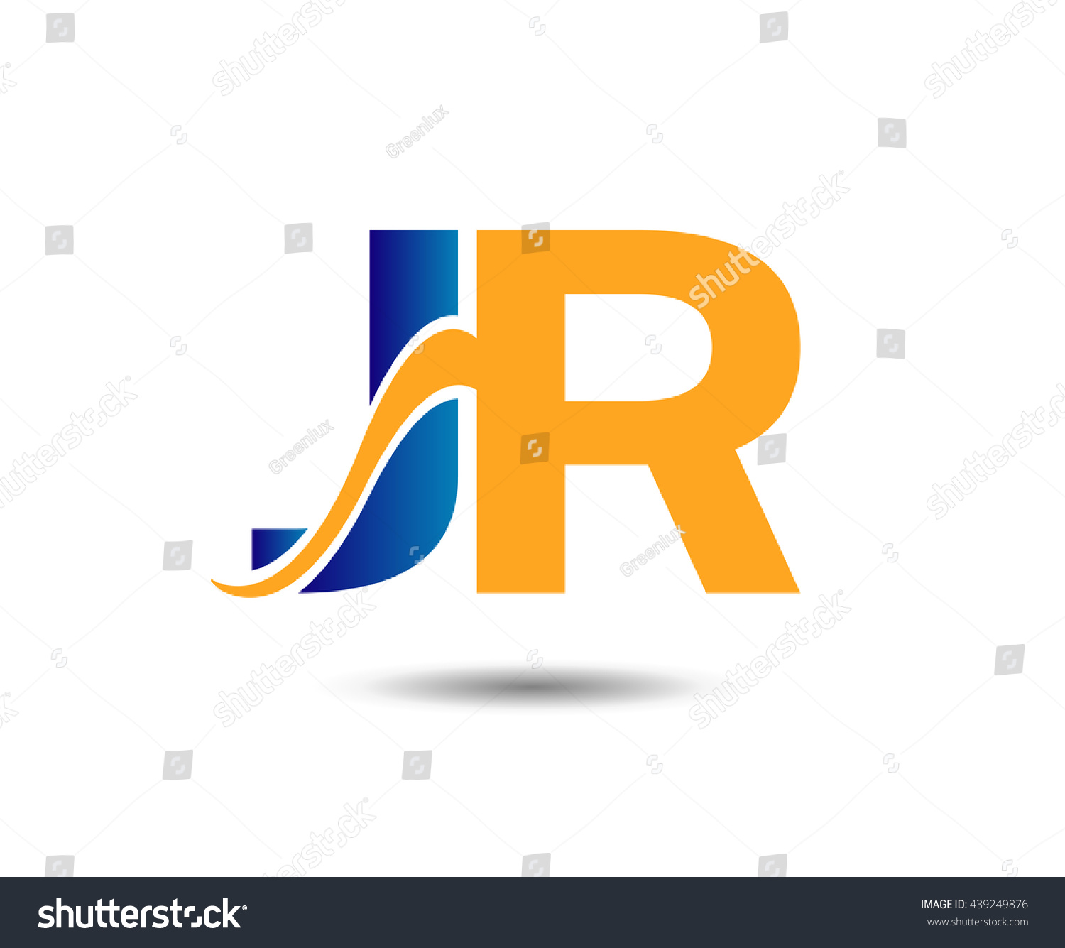 J R Logo Vector: vector de stock (libre de regalías) 439249876 ...