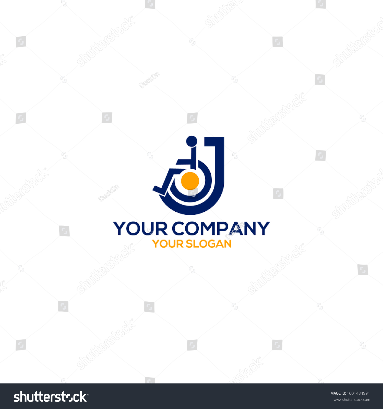 J Disability Logo Design Vector Stock Vector (Royalty Free) 1601484991 ...