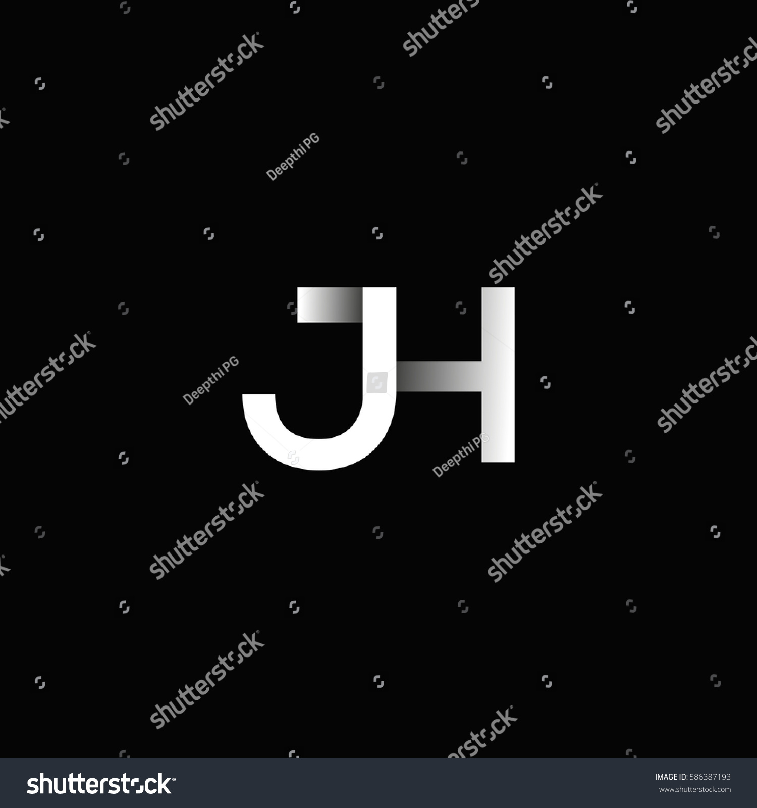 J H Letter Logo Design Vector Stock Vector (Royalty Free) 586387193 ...