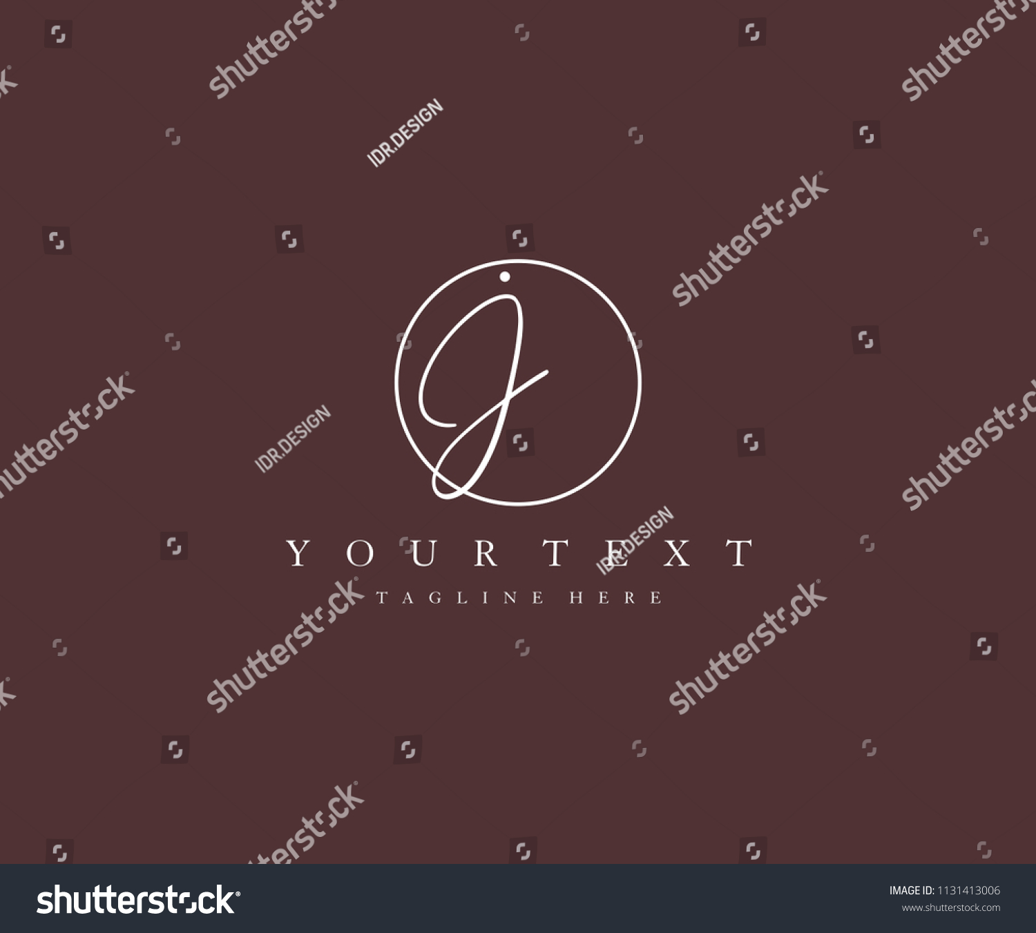 J Initial Elegant Signature Vector Logo Stock Vector (Royalty Free ...