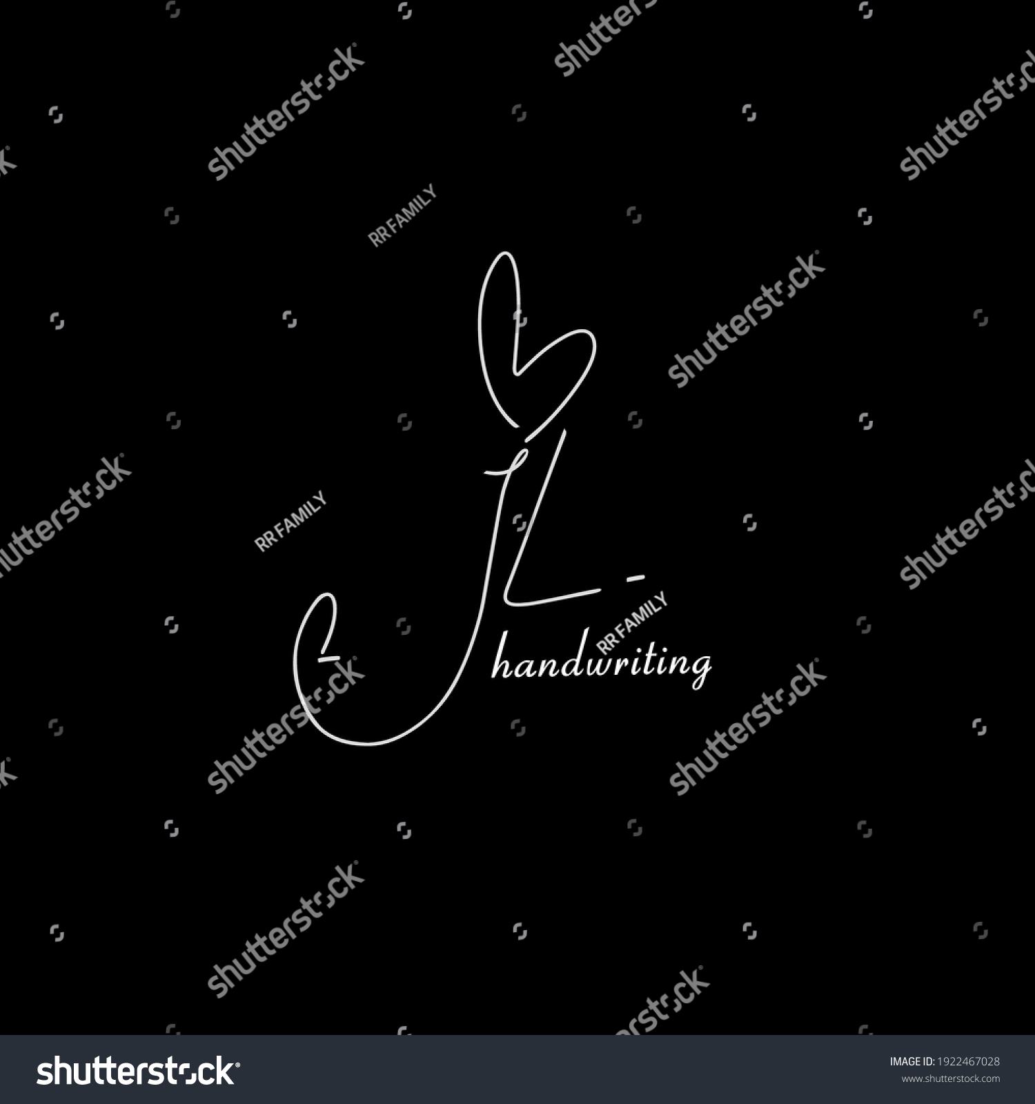 J L Jl Initial Logo Handwriting Stock Vector (Royalty Free) 1922467028