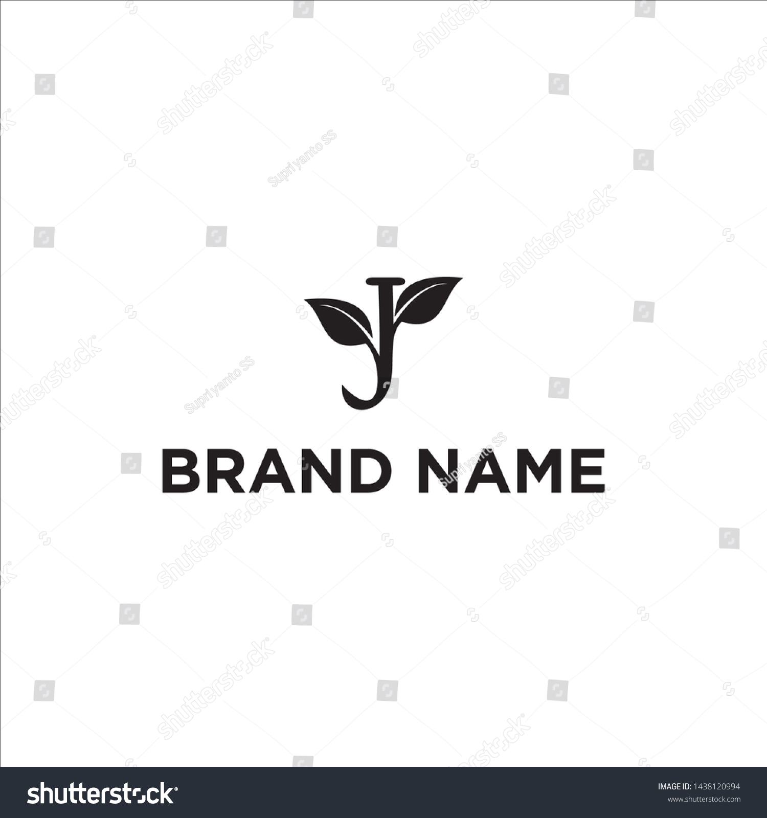 J Leaf Logo Vector Icon Stock Vector (Royalty Free) 1438120994