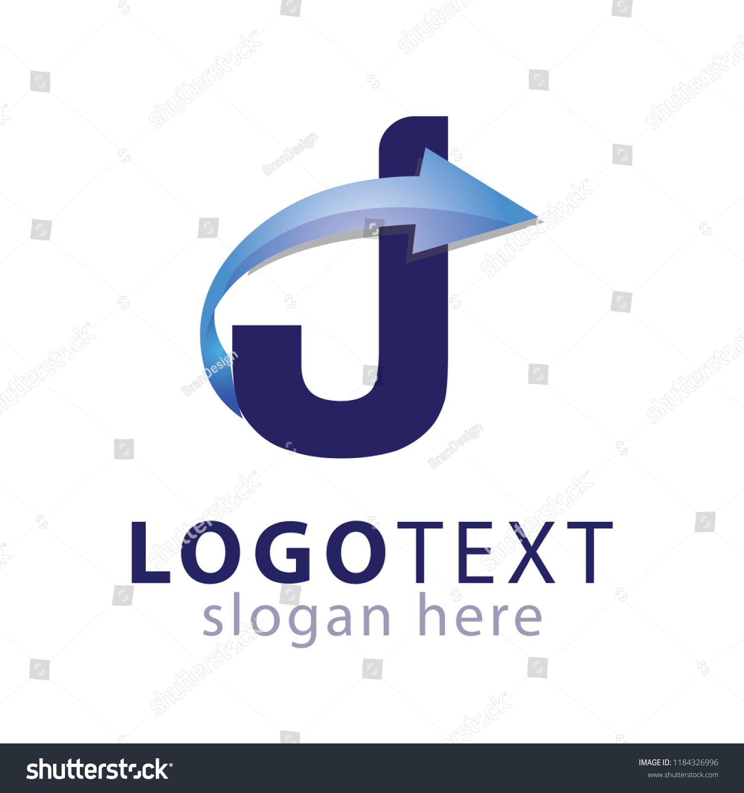 J Letter Arrow Logo Element Stock Vector (Royalty Free) 1184326996 ...