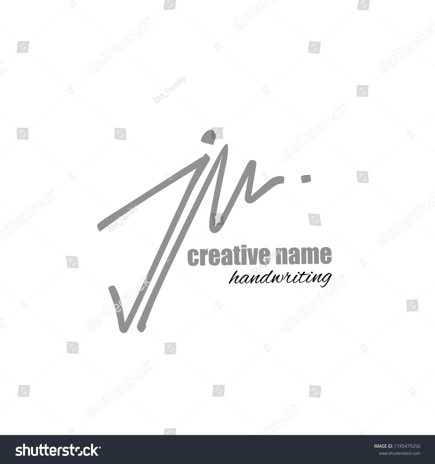 J M Jm Initial Logo Handwriting Stock Vector (Royalty Free) 1745479256 ...