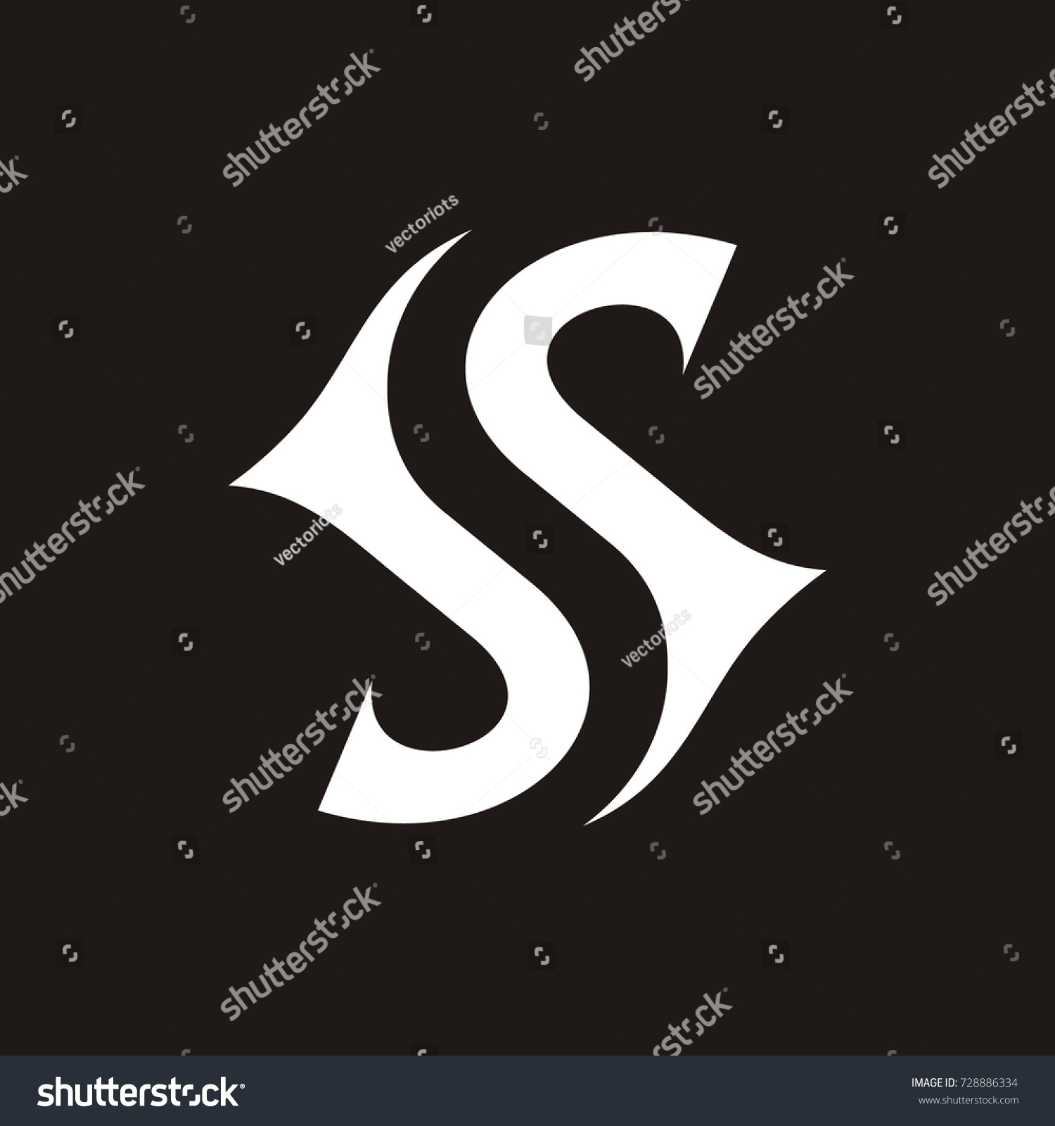 J Js Logo Initial Letter Template Stock Vector (Royalty Free) 728886334