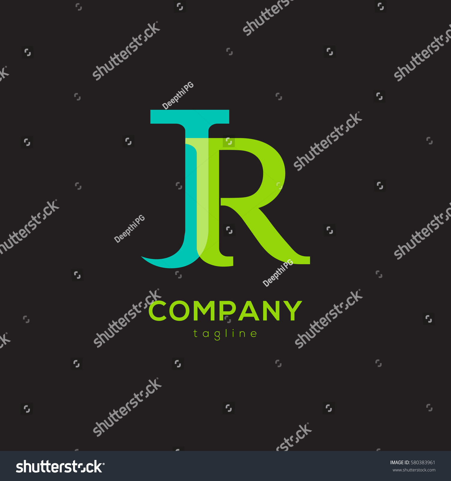J R Letter Logo Design Vector Stock Vector (Royalty Free) 580383961