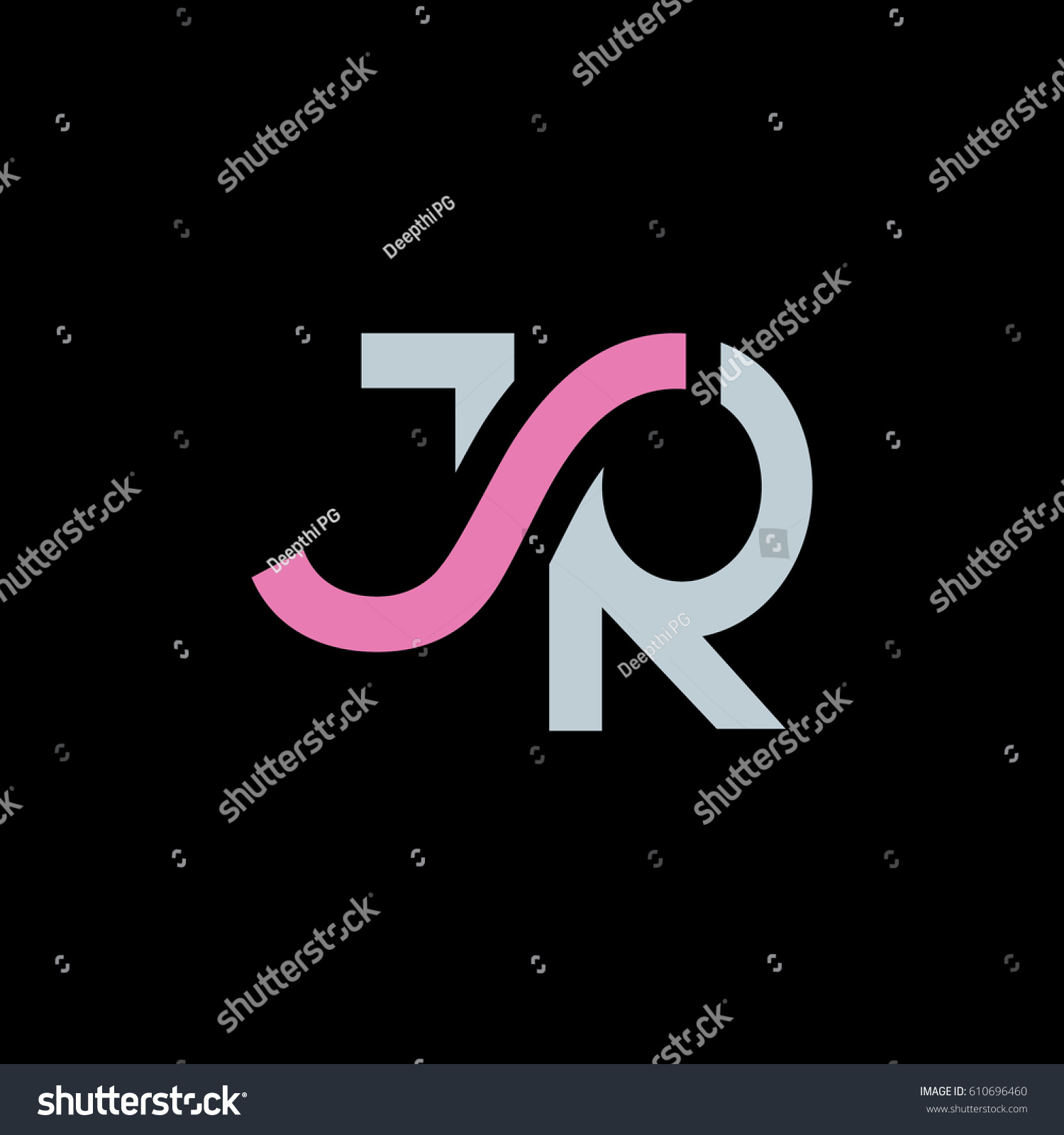 J R Letter Logo Design Vector Stock Vector (Royalty Free) 610696460 ...