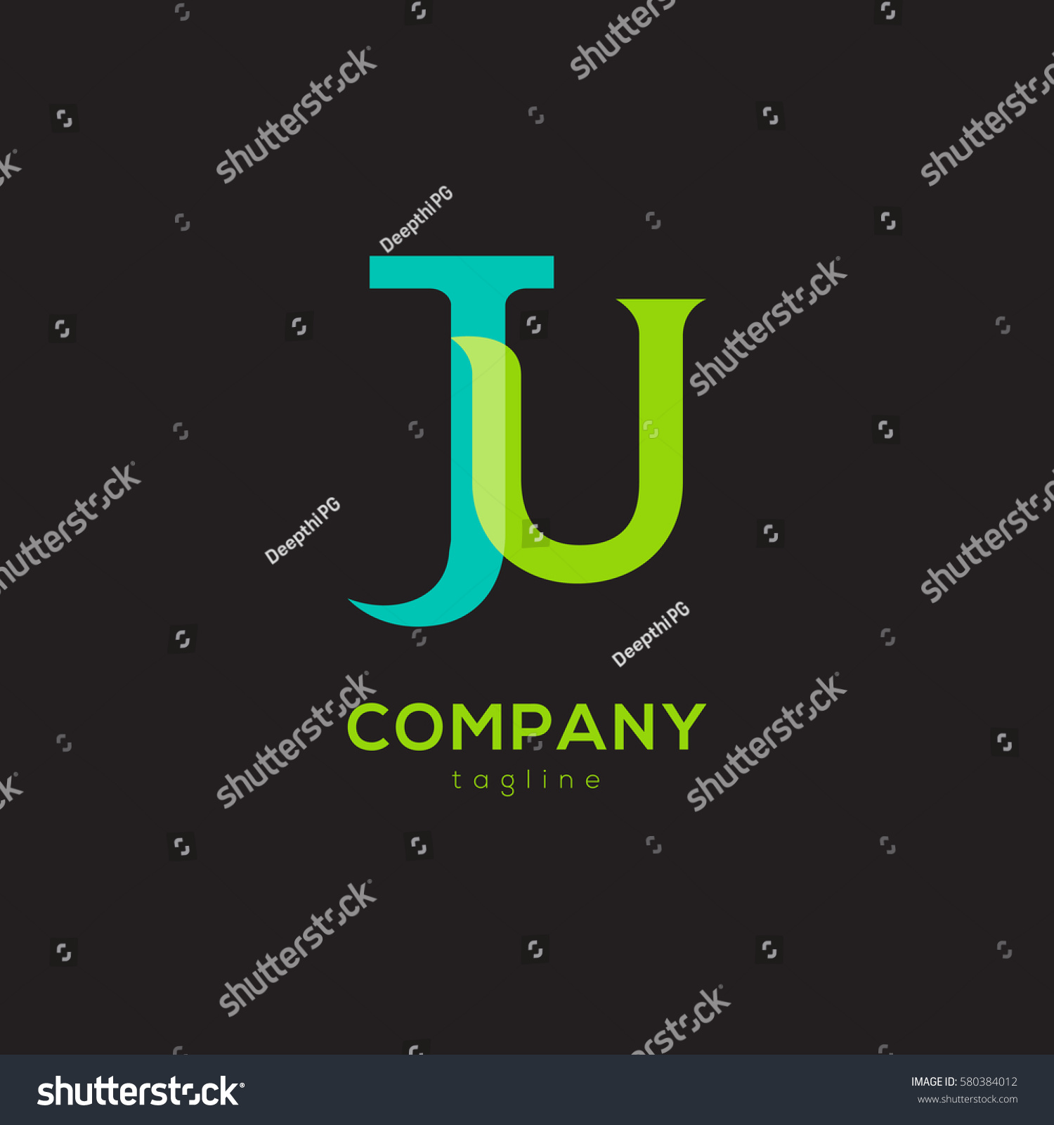 J U Letter Logo Design Vector: เวกเตอร์สต็อก (ปลอดค่าลิขสิทธิ์ ...