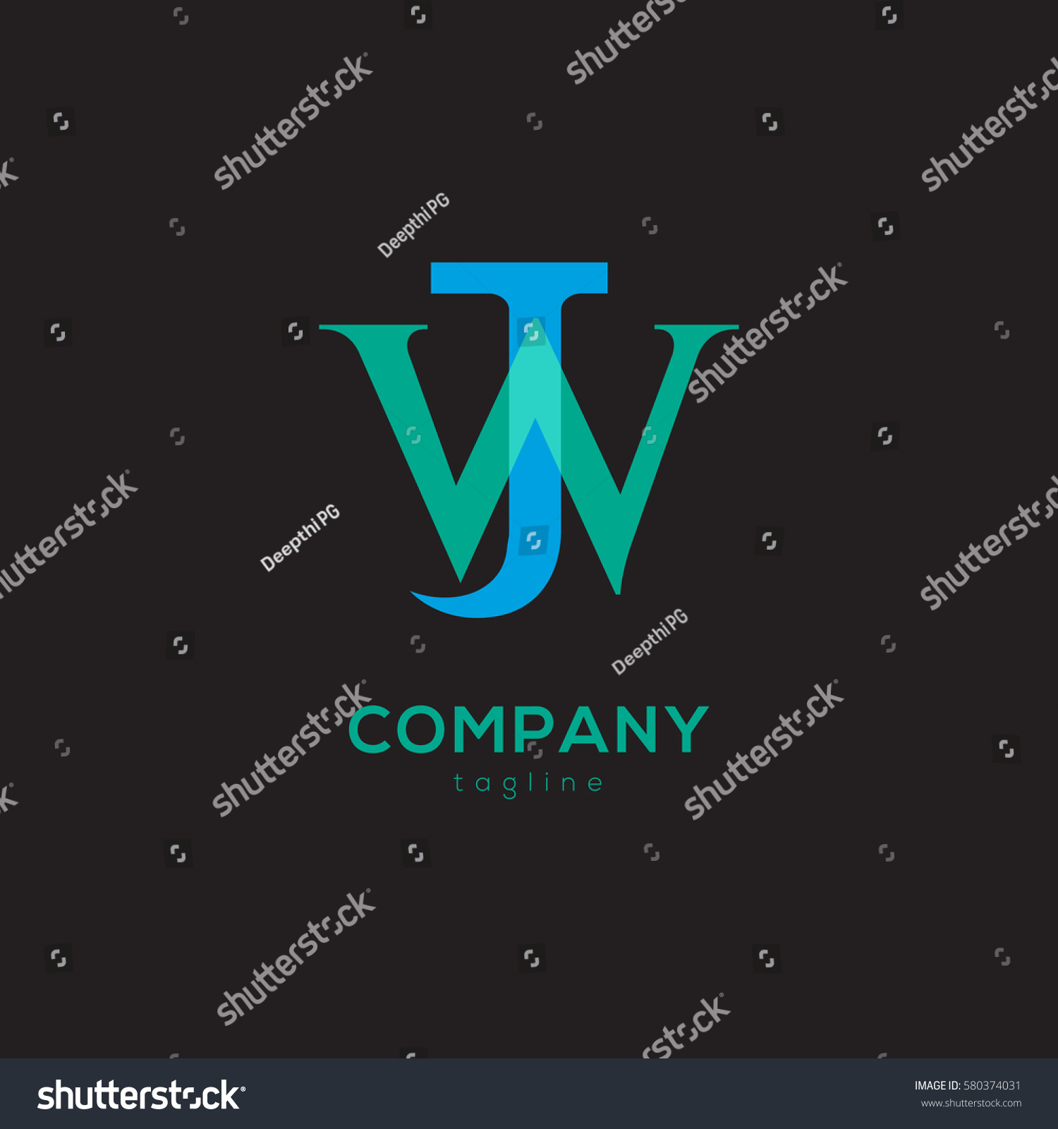 J W Letter Logo Design Vector Stock Vector (Royalty Free) 580374031 ...