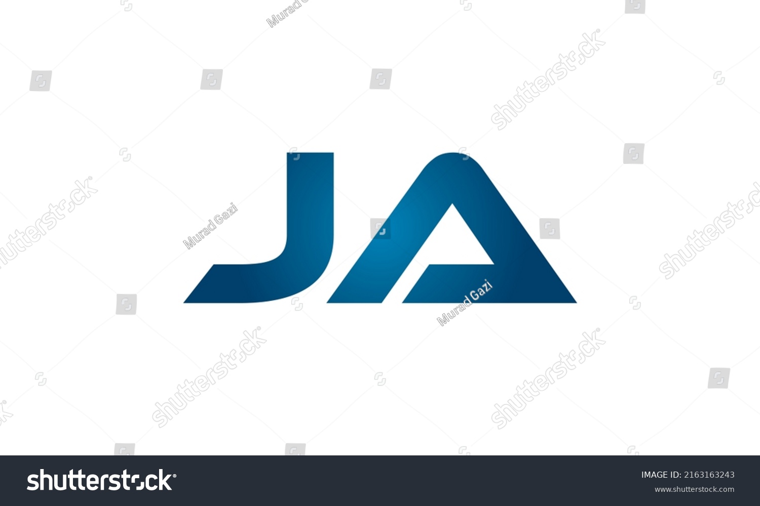 Ja Linked Letters Logo Icon Stock Vector (Royalty Free) 2163163243 ...