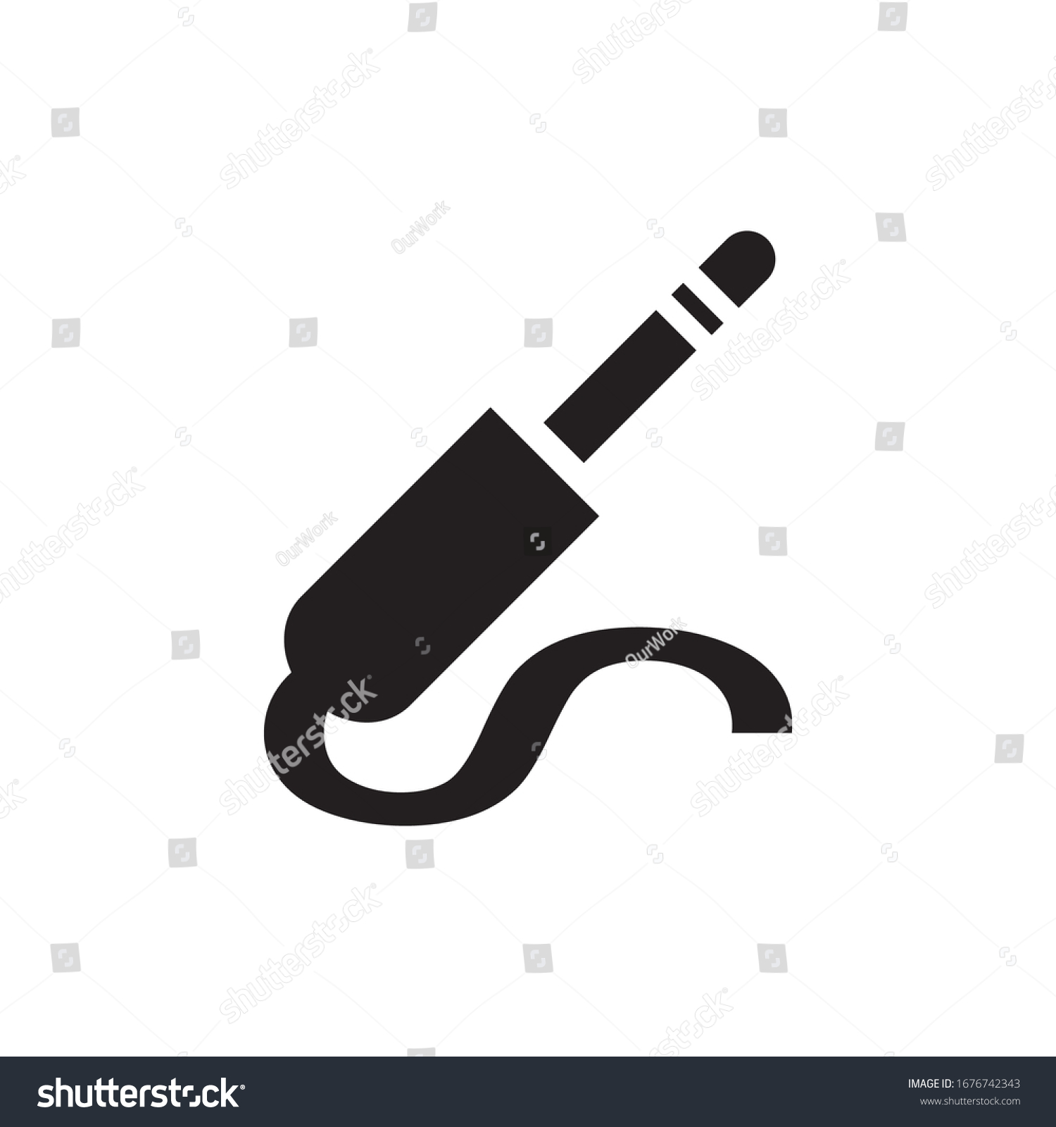 Jack Audio Icon Input Icon Vector Stock Vector (Royalty Free) 1676742343