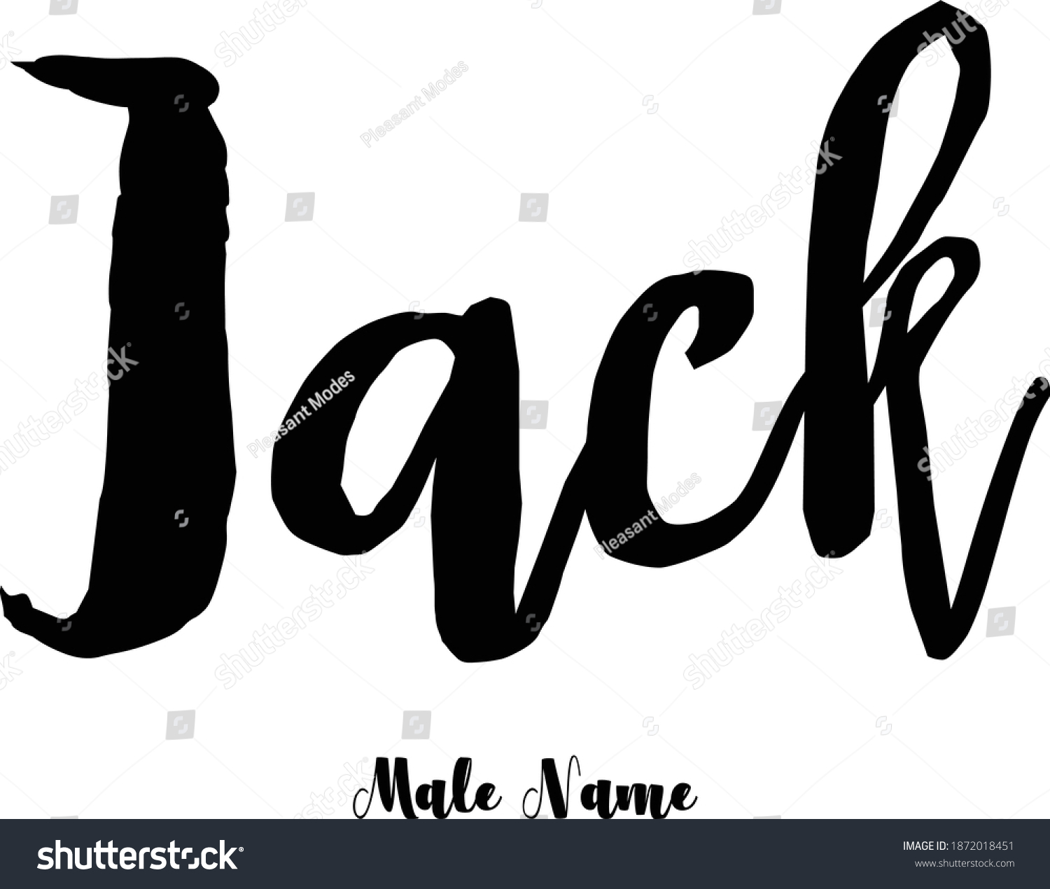 Jackmale Name Bold Cursive Calligraphy Typeface: Vector có sẵn (miễn ...