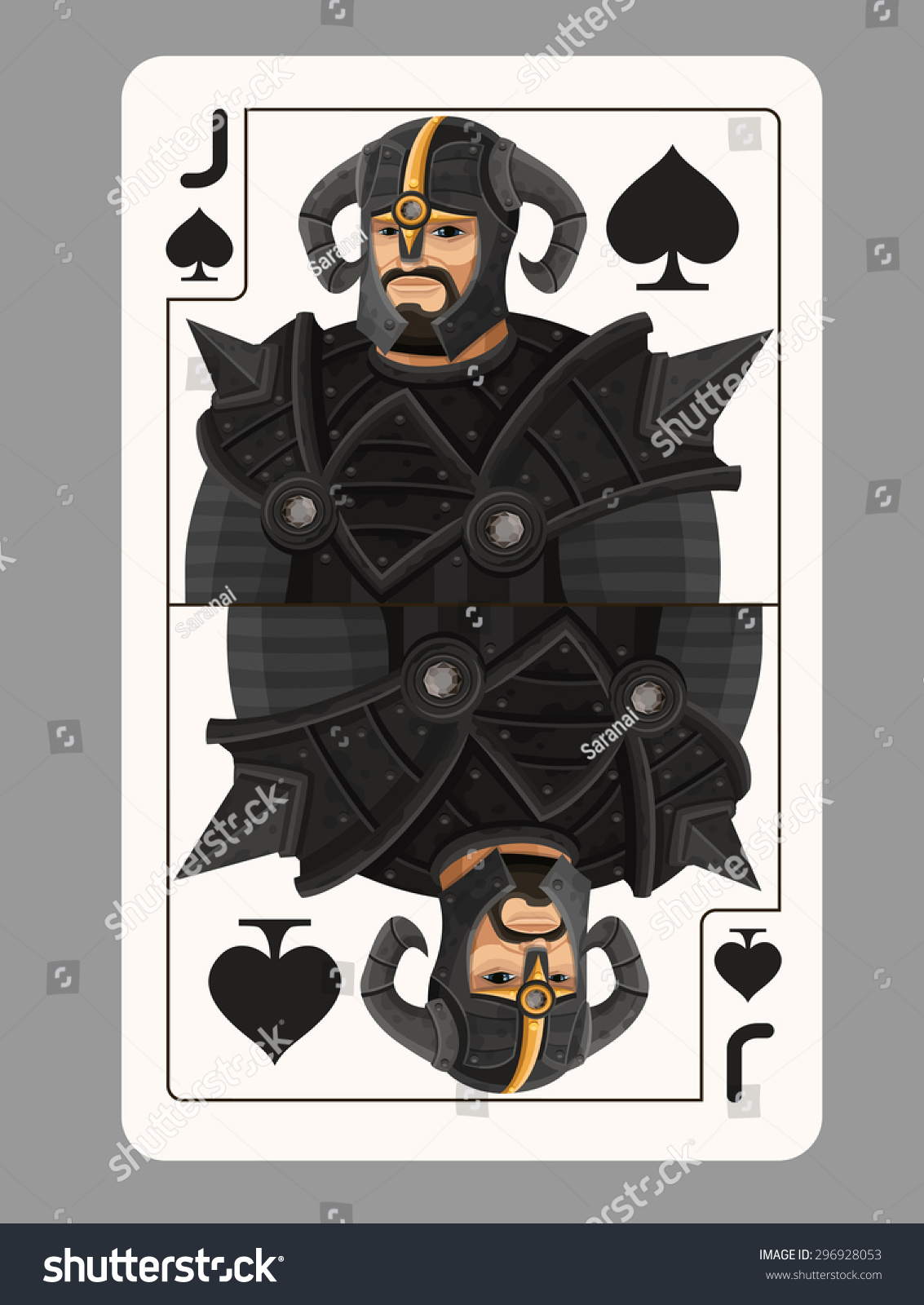 Jack Spades Playing Card Vector Illustration Stock Vector (Royalty Free ...