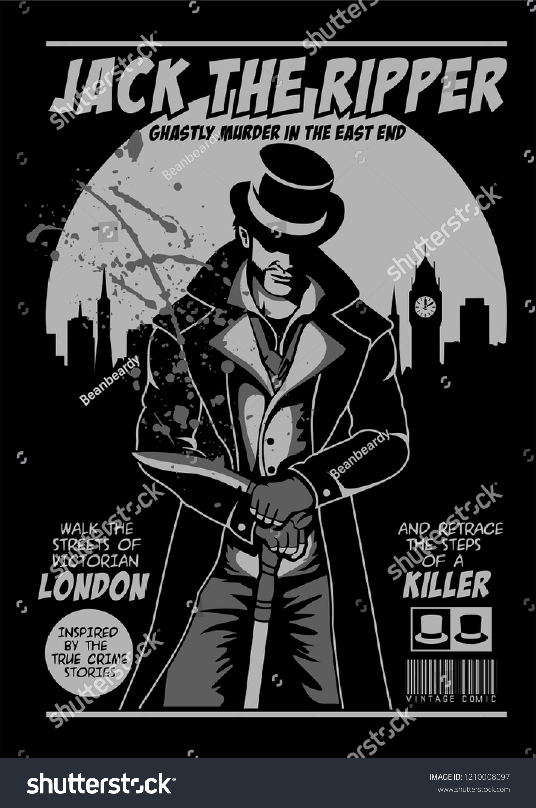 Jack Ripper Vector Illustration: เวกเตอร์สต็อก (ปลอดค่าลิขสิทธิ์ ...