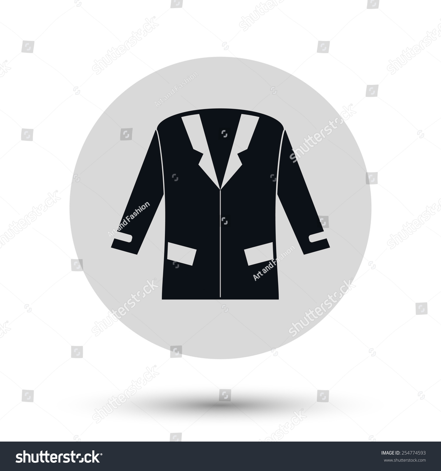 Jacket Icon Black Tuxedo Vector Illustration Stock Vector (Royalty Free ...