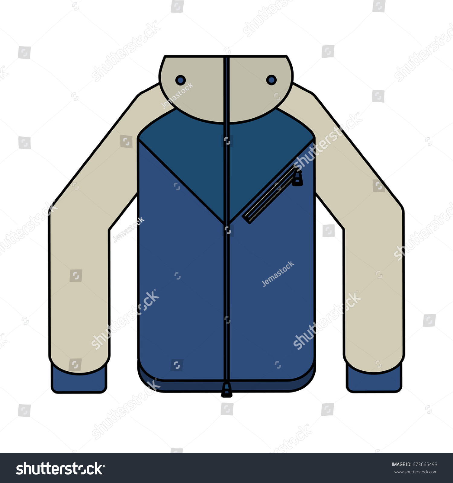 Jacket Vector Illustration Stock Vector (Royalty Free) 673665493 ...