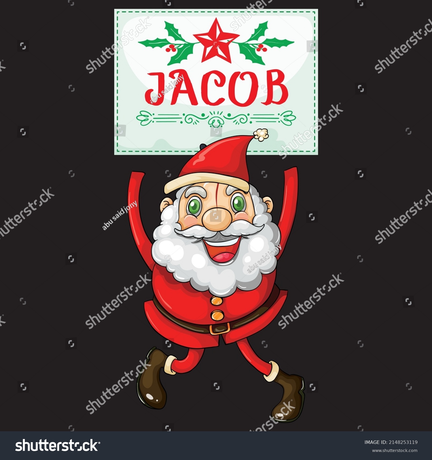 Jacob T Shirt Design Vector File Stock Vector (Royalty Free) 2148253119 ...