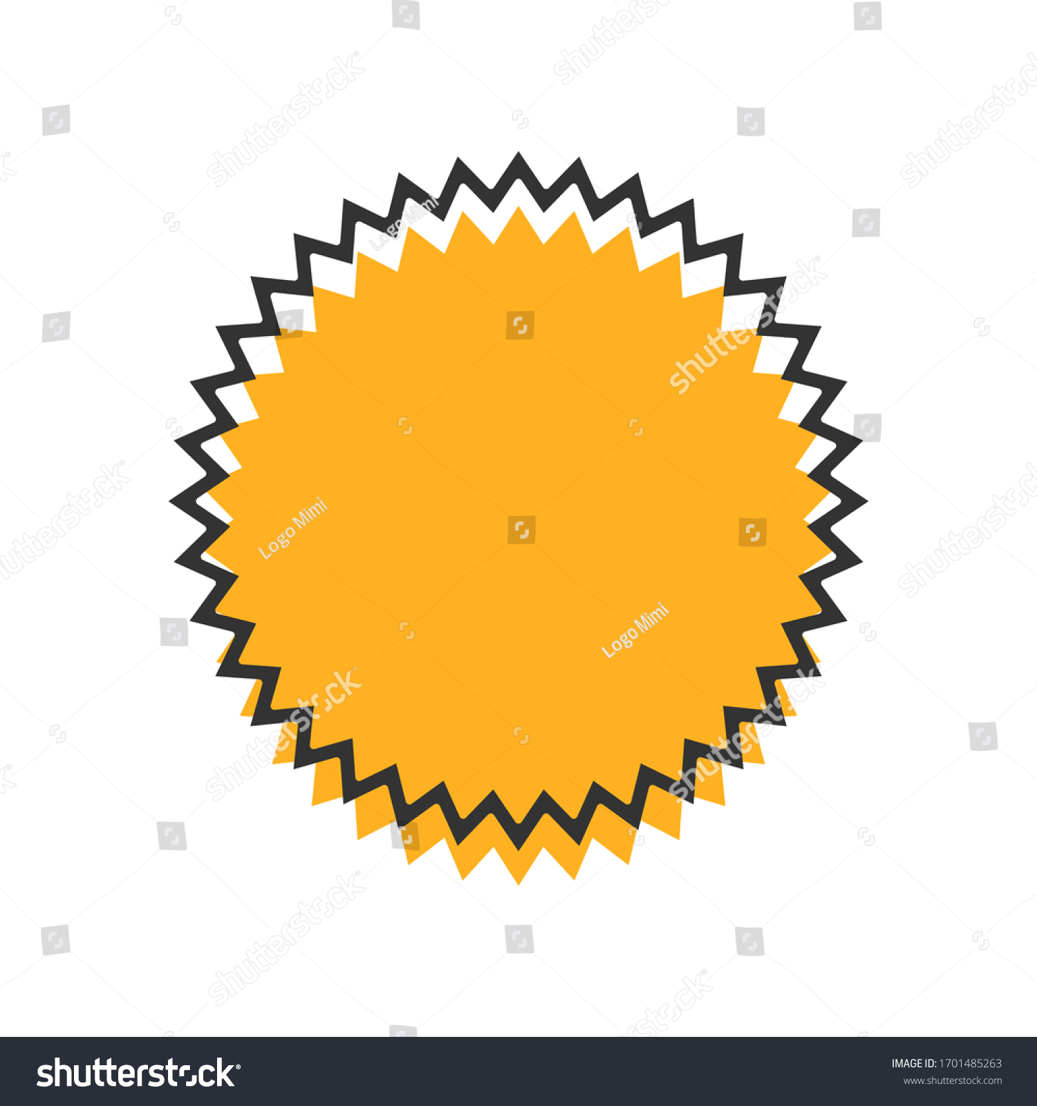 Jagged Circle Background Abstract Border Illustration Stock Vector ...