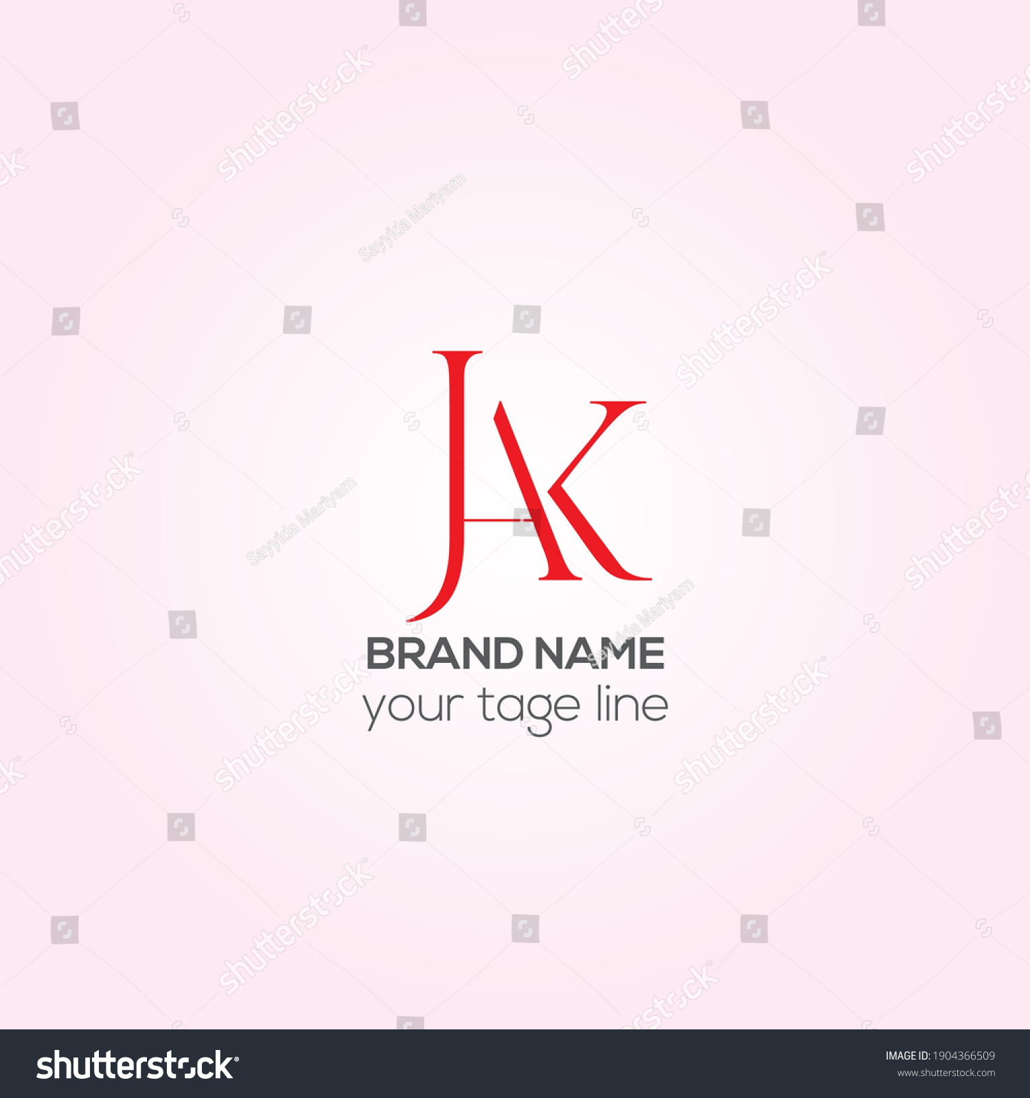 Jak Vector Logo Design Jak Creative Stock Vector (Royalty Free) 1904366509