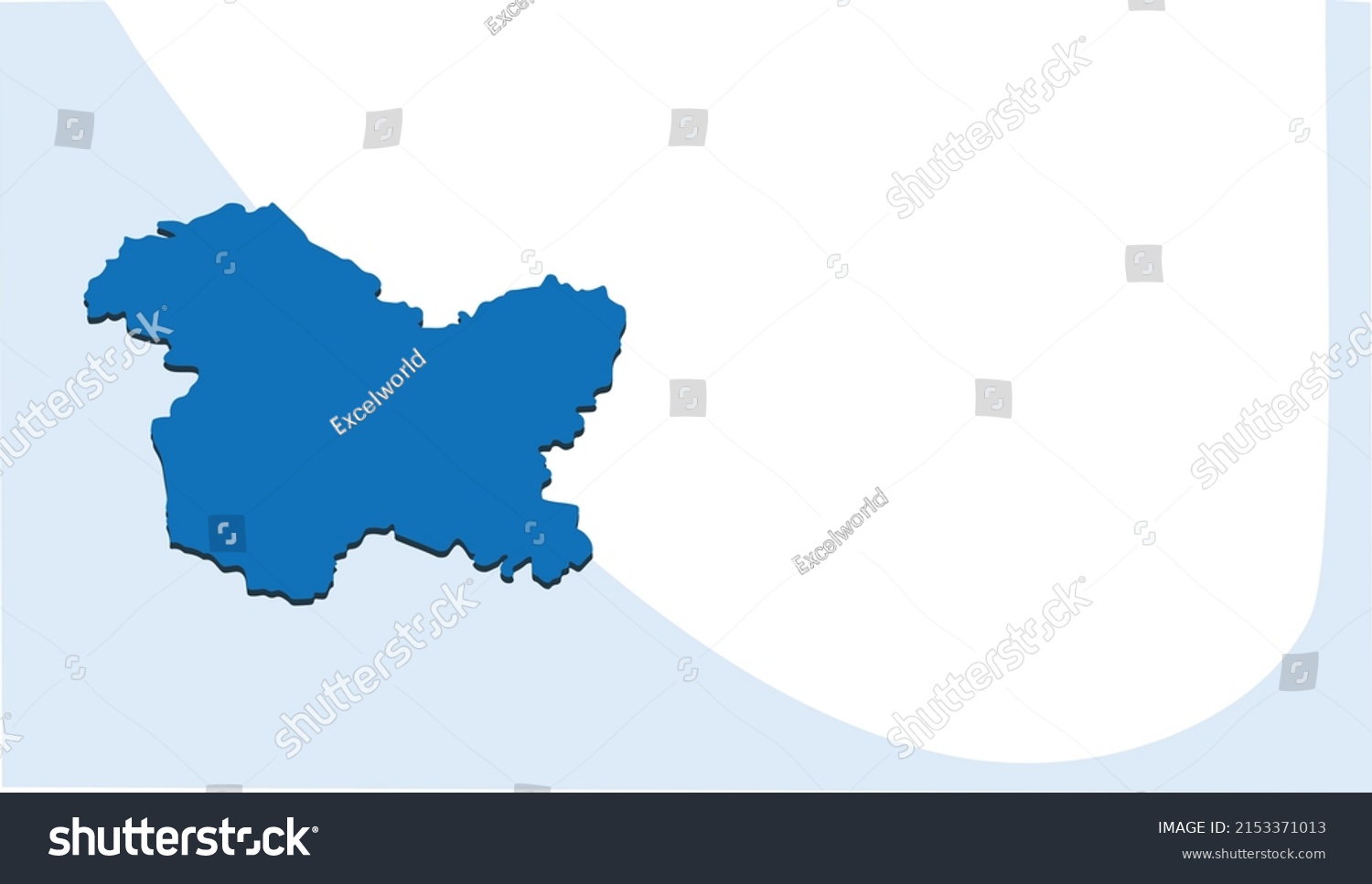 Jammu Kashmir Map Vector Design Stock Vector (Royalty Free) 2153371013 ...