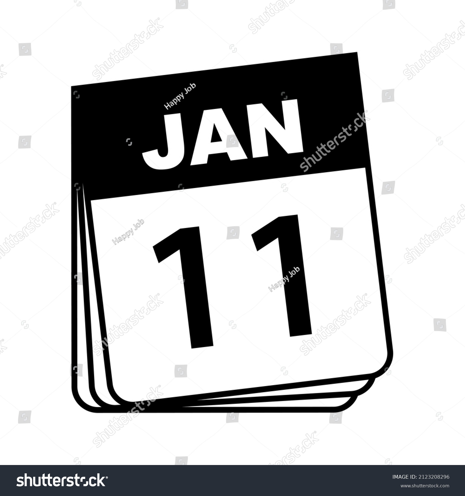 January 11 Calendar Icon Vector Illustration Stock Vector (Royalty Free ...