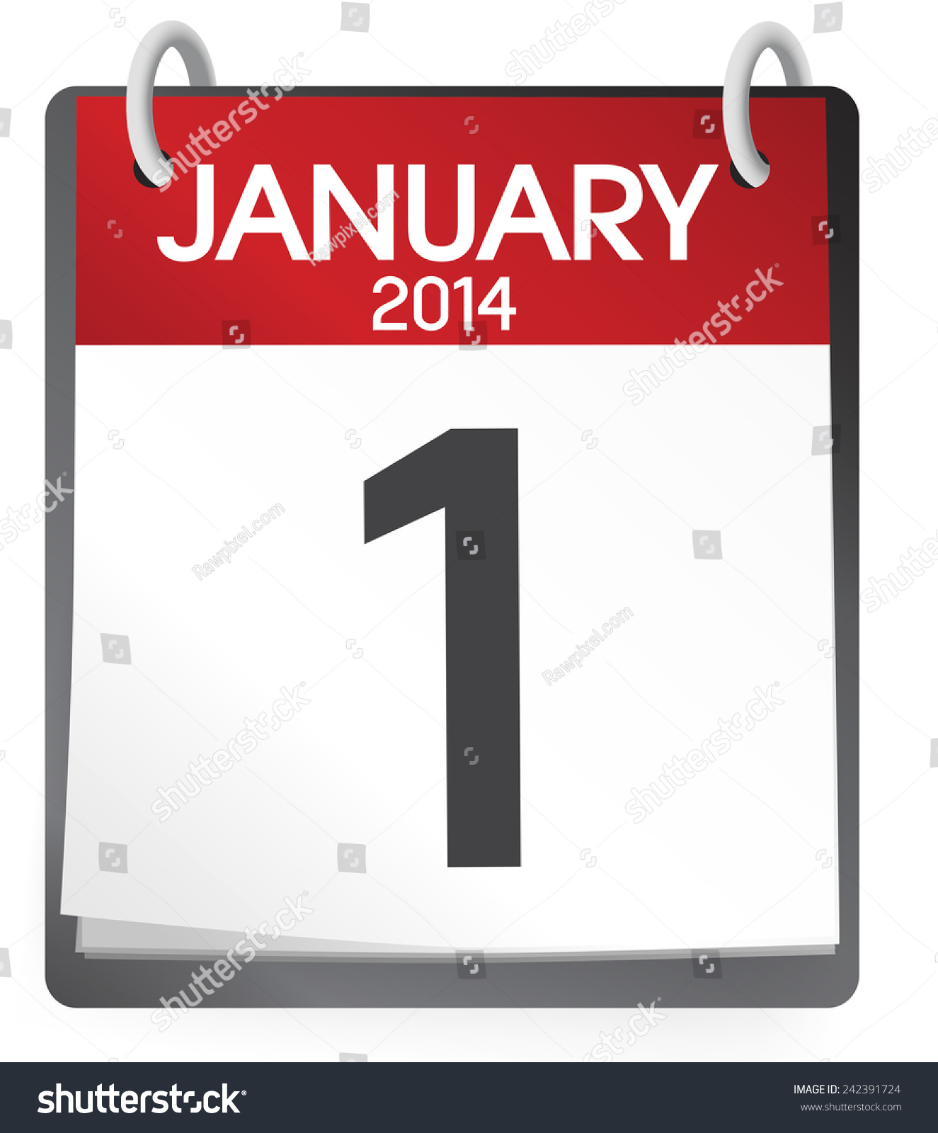 January Calendar Vector Stock Vector (Royalty Free) 242391724