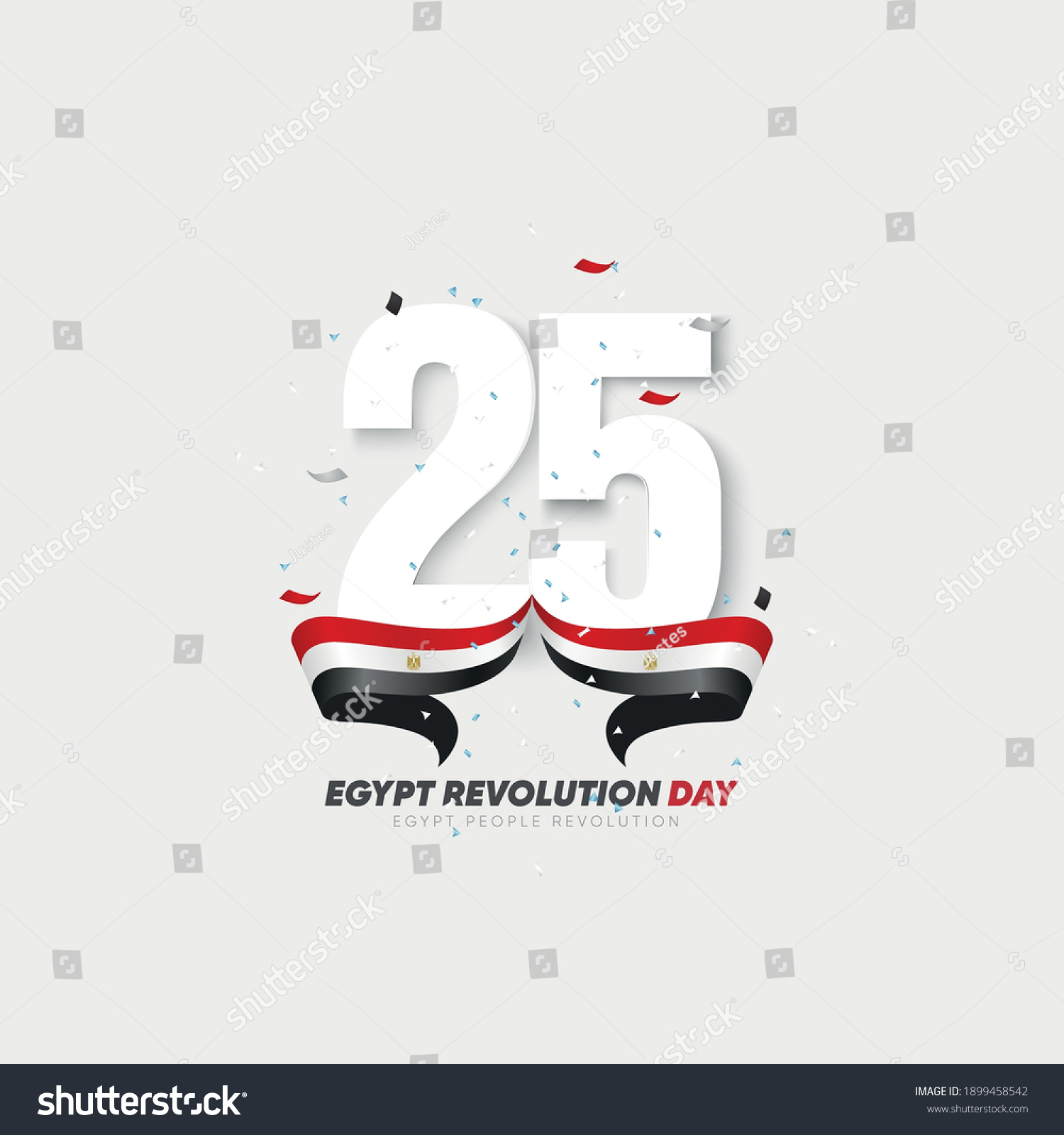 January 25 Revolution Design Vector Egypt Stock Vector (Royalty Free ...